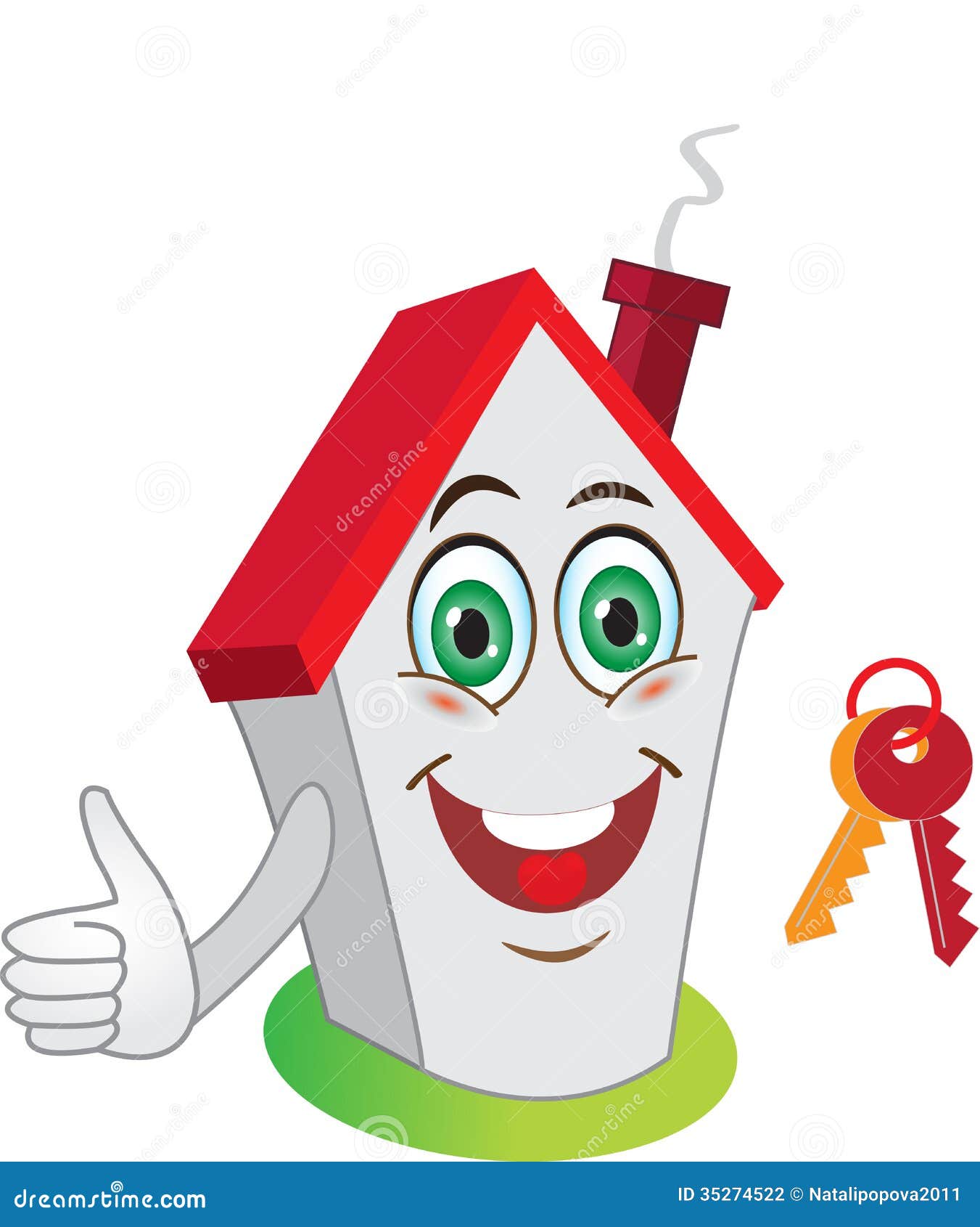 Cartoon house stock vector. Illustration of hand, mouth - 35274522