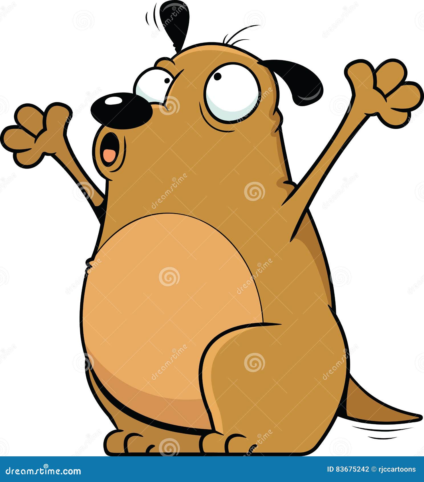 Cartoon Howling Dog stock vector. Illustration of character - 83675242