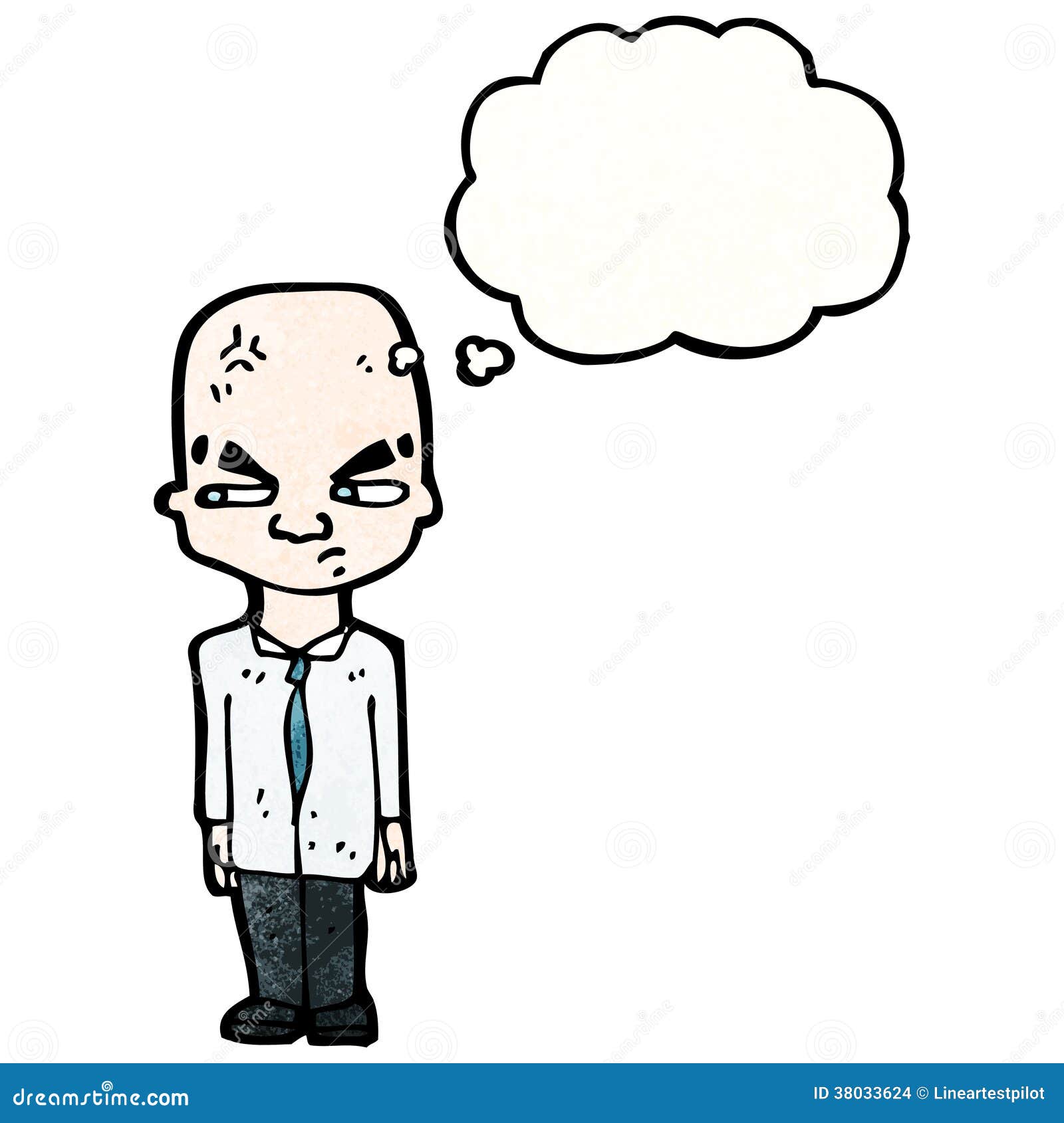 Cartoon huge brain man stock vector. Illustration of doodle - 38033624