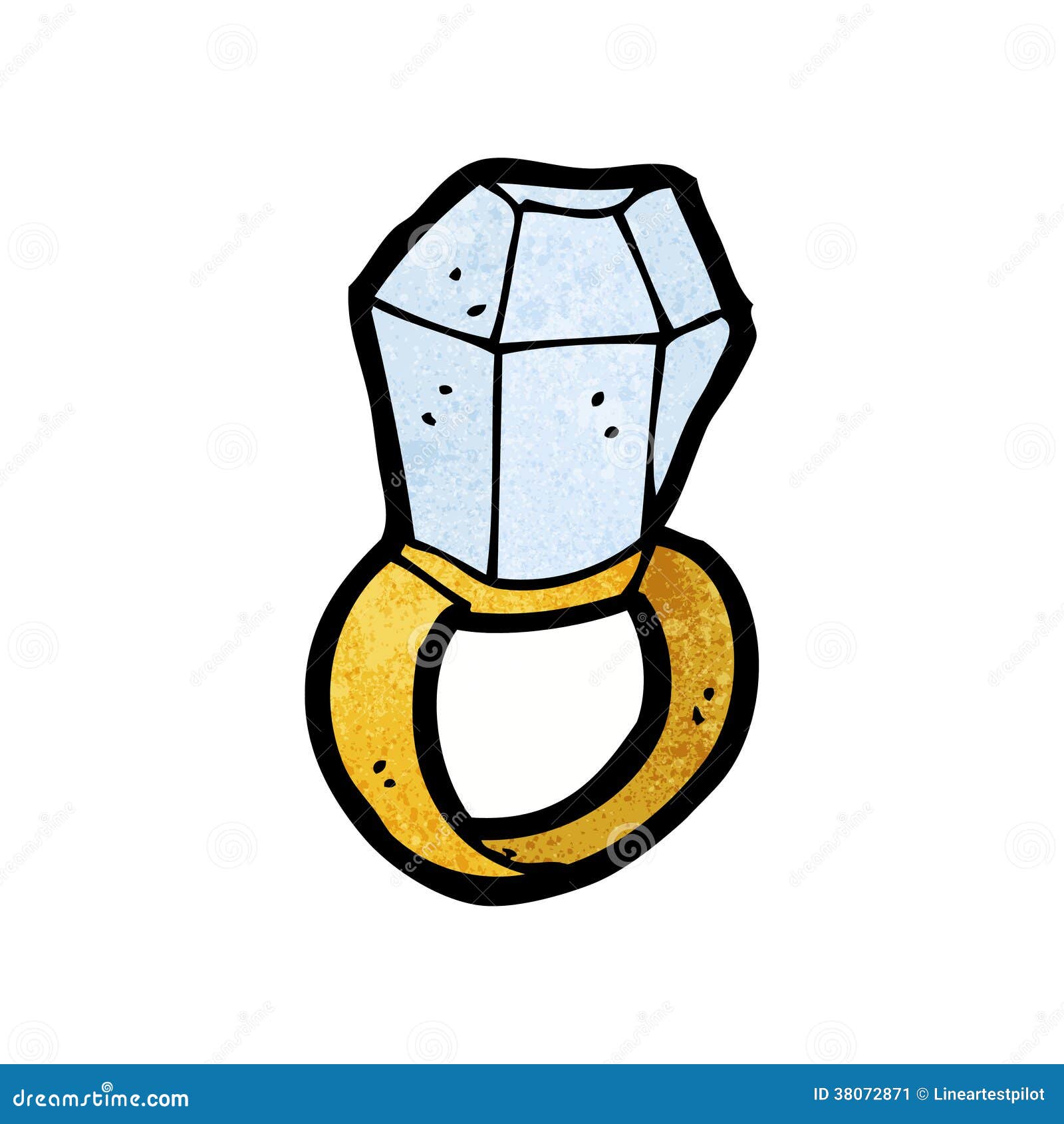 Cartoon huge diamond ring stock illustration. Illustration of retro ...
