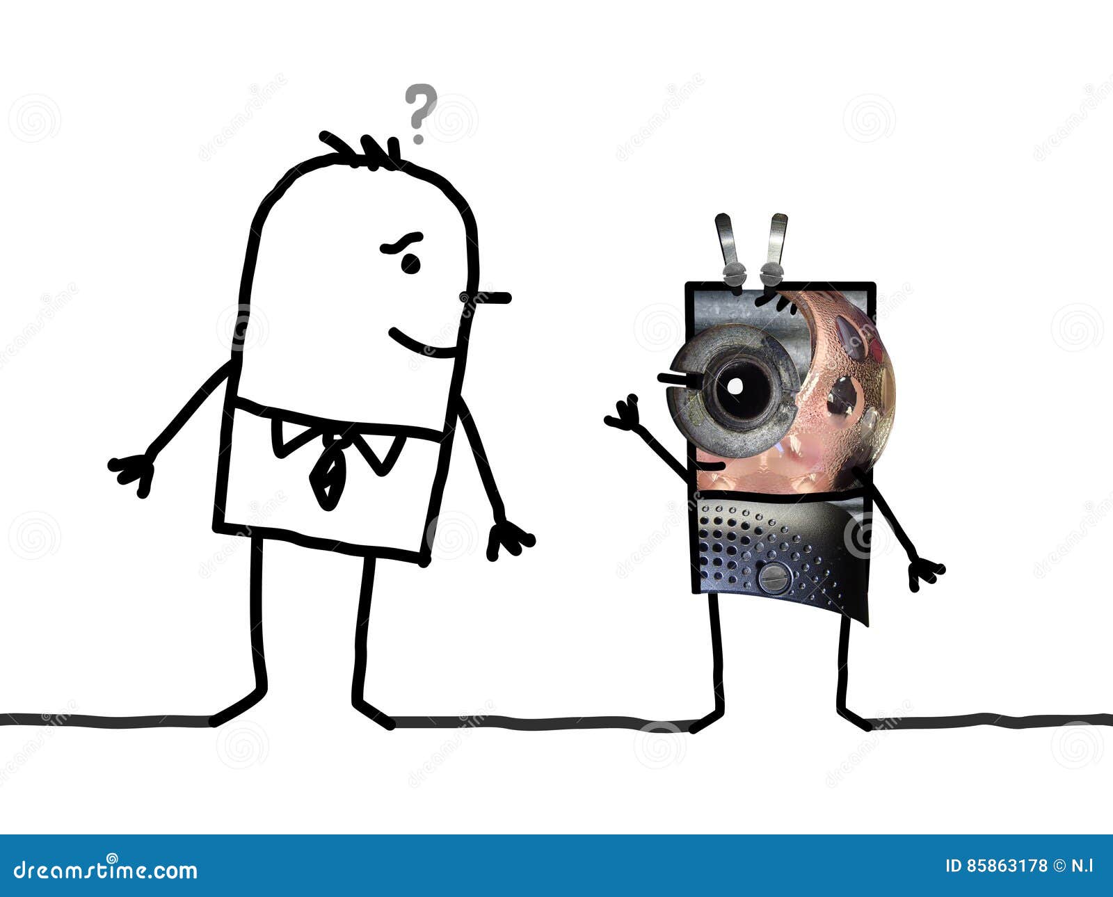 Cartoon human and Alien stock illustration. Illustration of ...