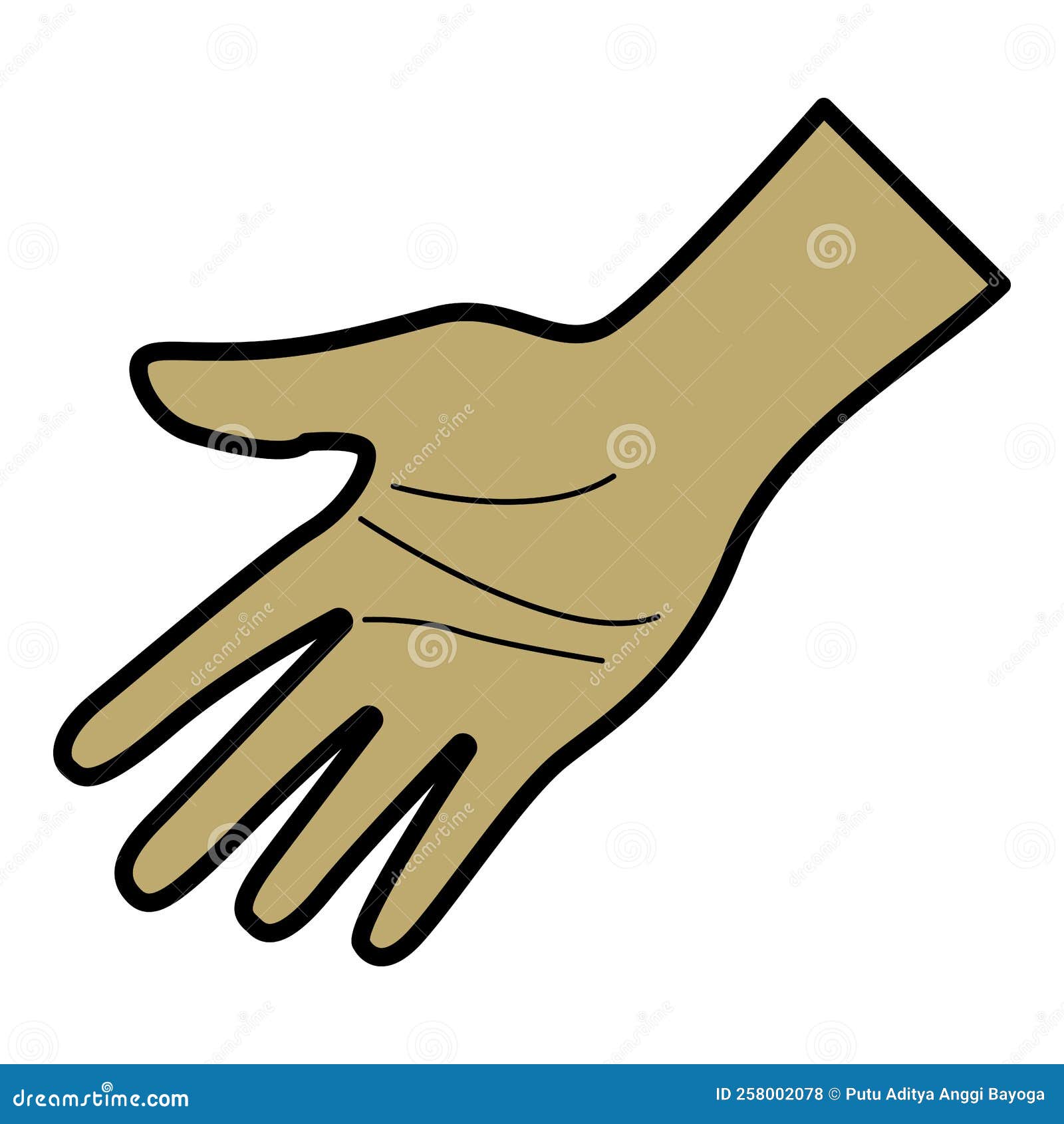 Cartoon hand stock vector. Illustration of icon, body - 258002078