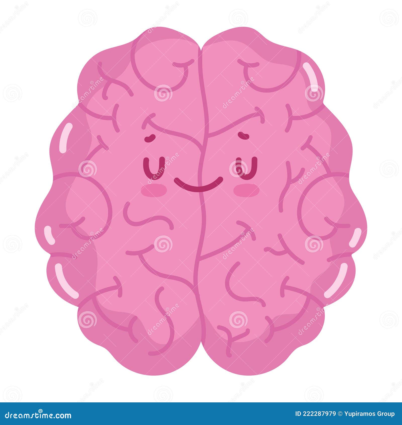 Cartoon human brain stock vector. Illustration of organ - 222287979