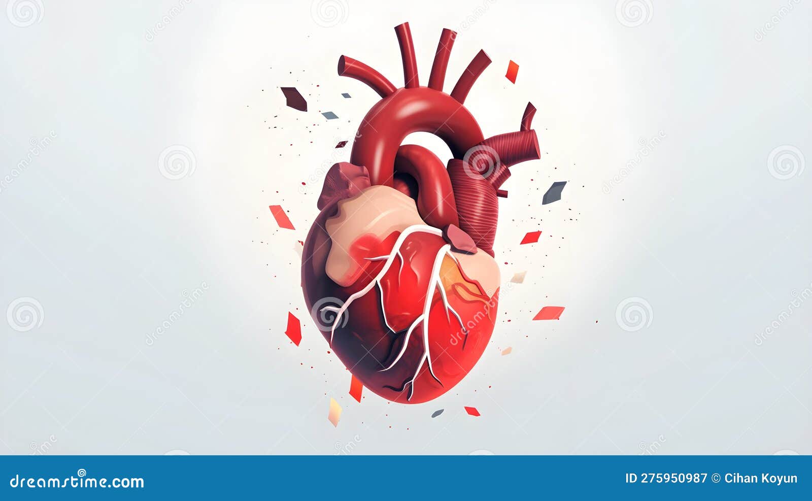 Cartoon Human Heart, Cartoon Organs, Heart Cartoon, 3d Illustration ...