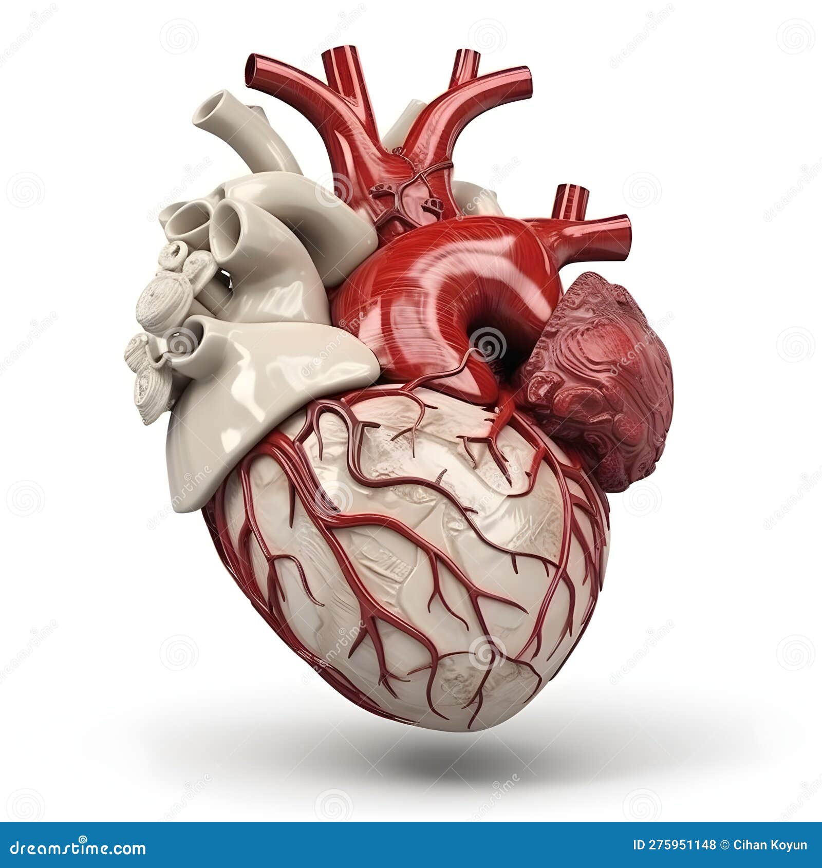 Cartoon Human Heart, Cartoon Organs, Heart Cartoon, 3d Illustration ...