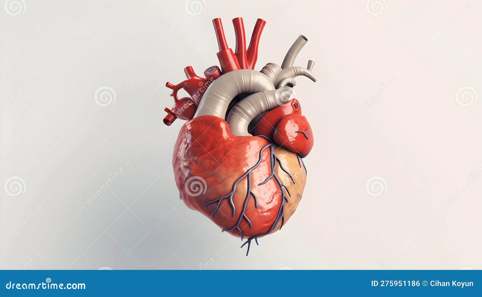 Cartoon Human Heart, Cartoon Organs, Heart Cartoon, 3d Illustration ...
