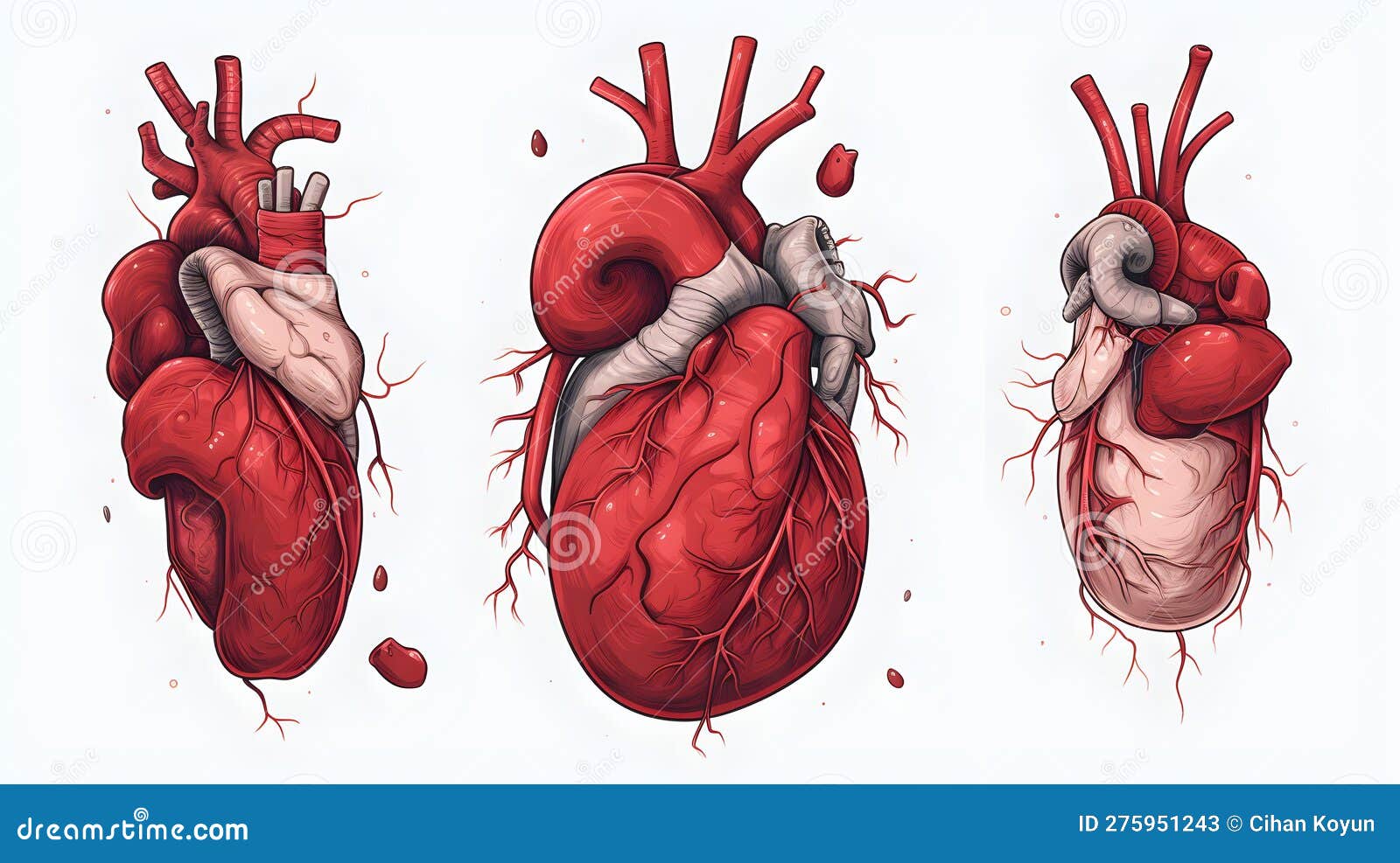 Cartoon Human Heart, Cartoon Organs, Heart Cartoon, 3d Illustration ...
