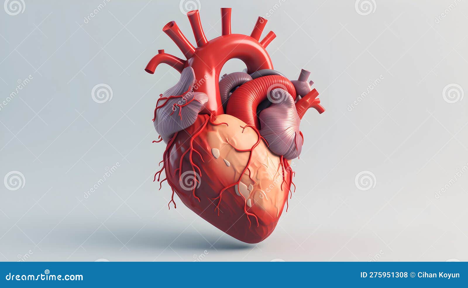 Cartoon Human Heart, Cartoon Organs, Heart Cartoon, 3d Illustration ...