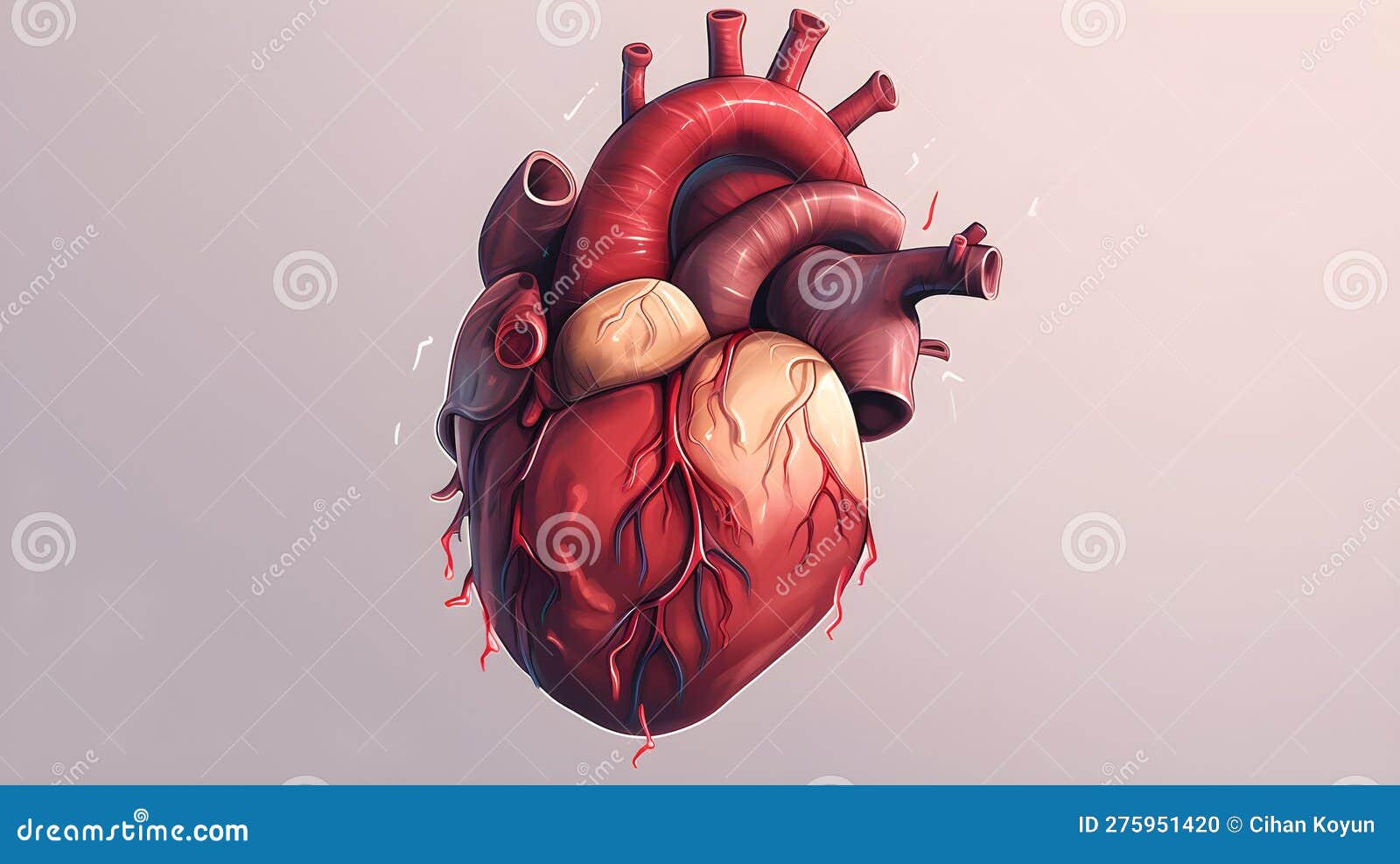 Cartoon Human Heart, Cartoon Organs, Heart Cartoon, 3d Illustration ...