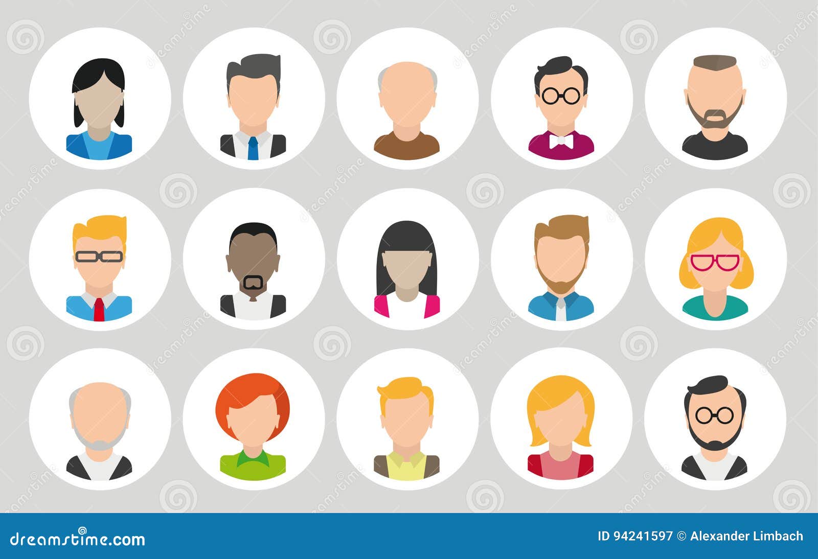 Cartoon Human Icons stock illustration. Illustration of persons - 94241597