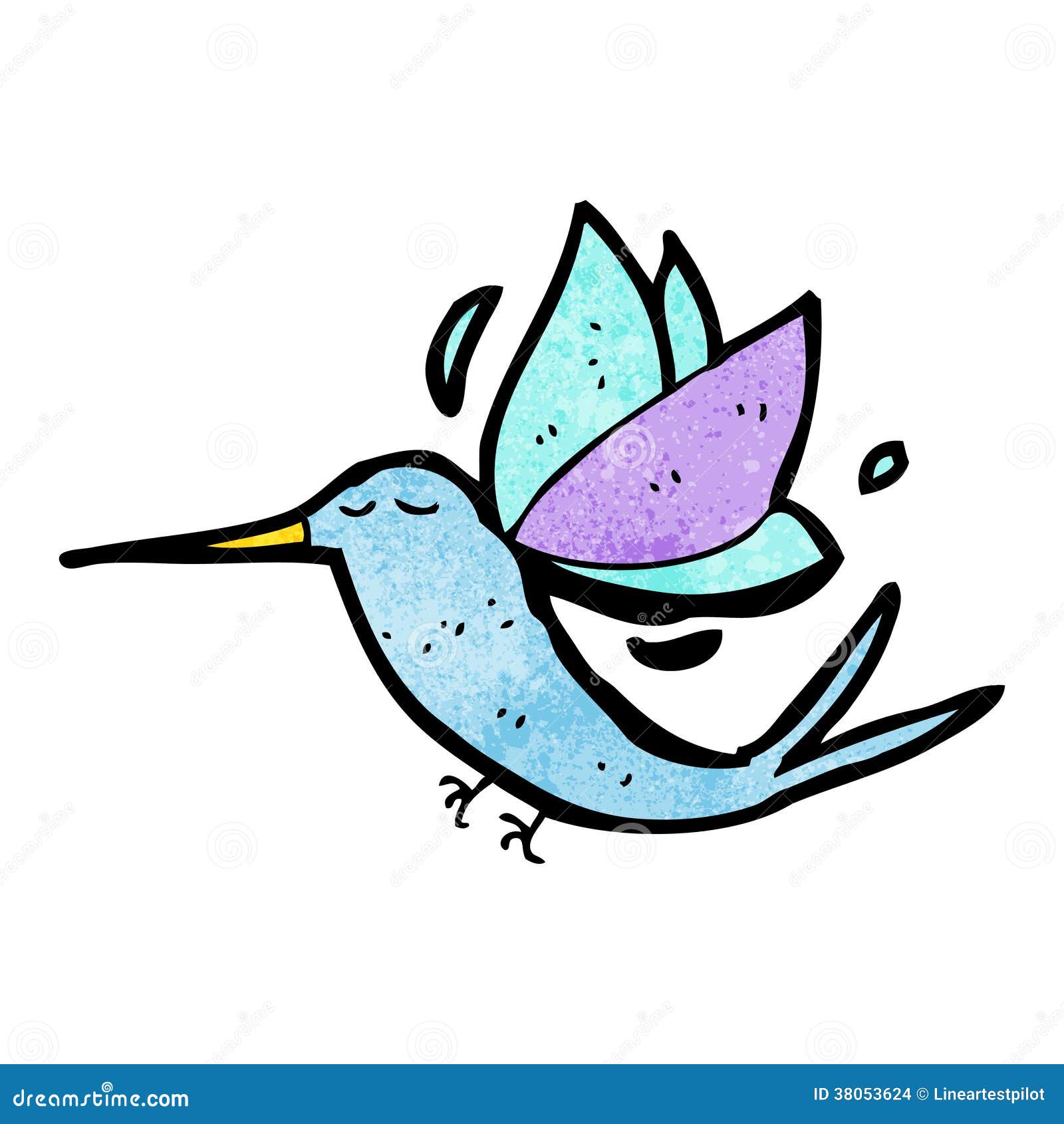 Cartoon hummingbird stock vector. Illustration of bird - 38053624