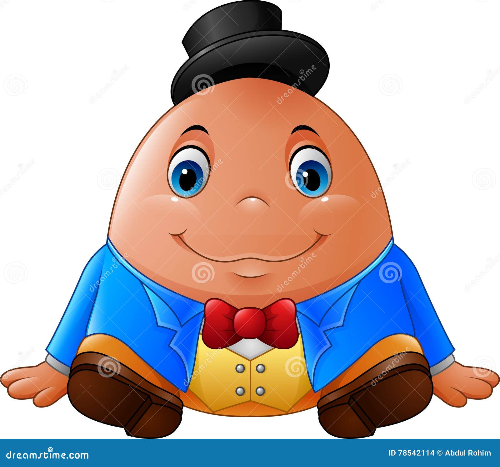 Cartoon Humpty Dumpty Egg Character With Speech Bubble Stock Photo ...