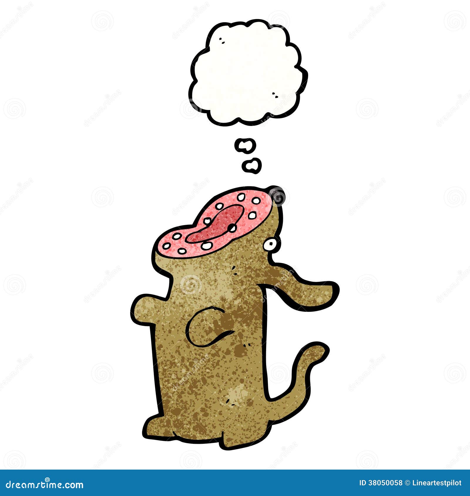 Cartoon hungry dog stock vector. Illustration of texture - 38050058