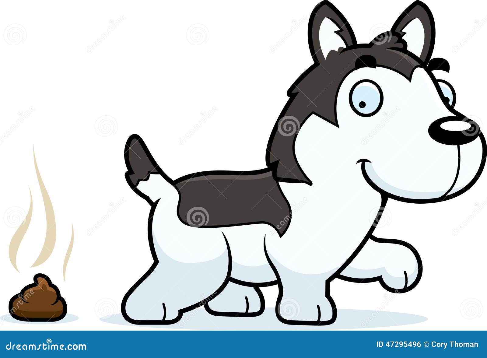 Cartoon Husky Poop stock vector. Illustration of husky - 47295496