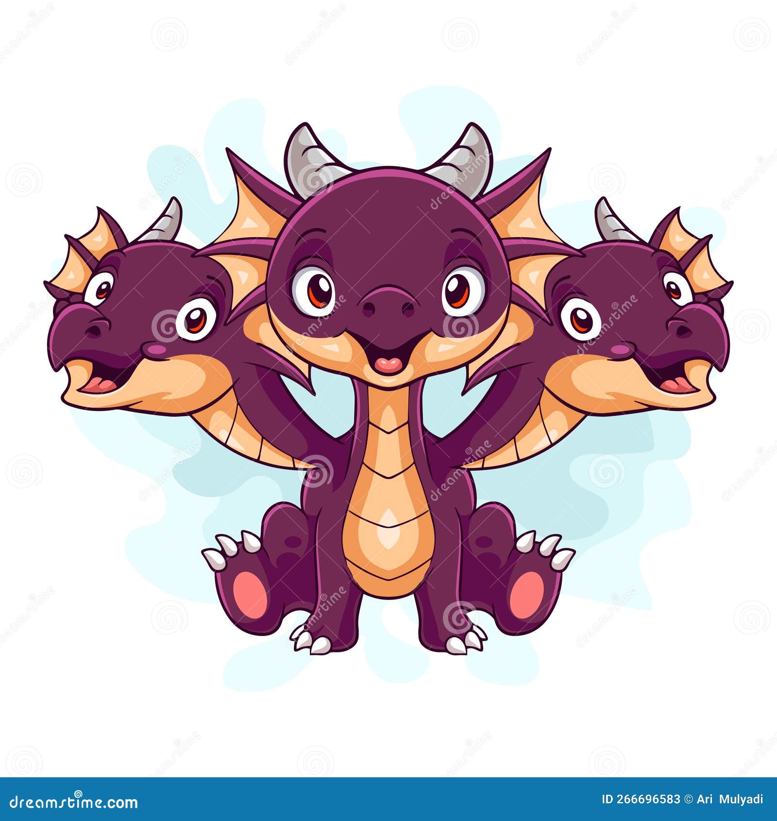 Hydra Cartoon Illustration BW Royalty-Free Stock Image | CartoonDealer ...