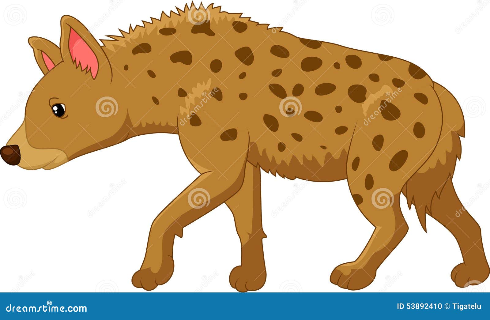 Cartoon A Hyena Vector Illustration | CartoonDealer.com #53892410
