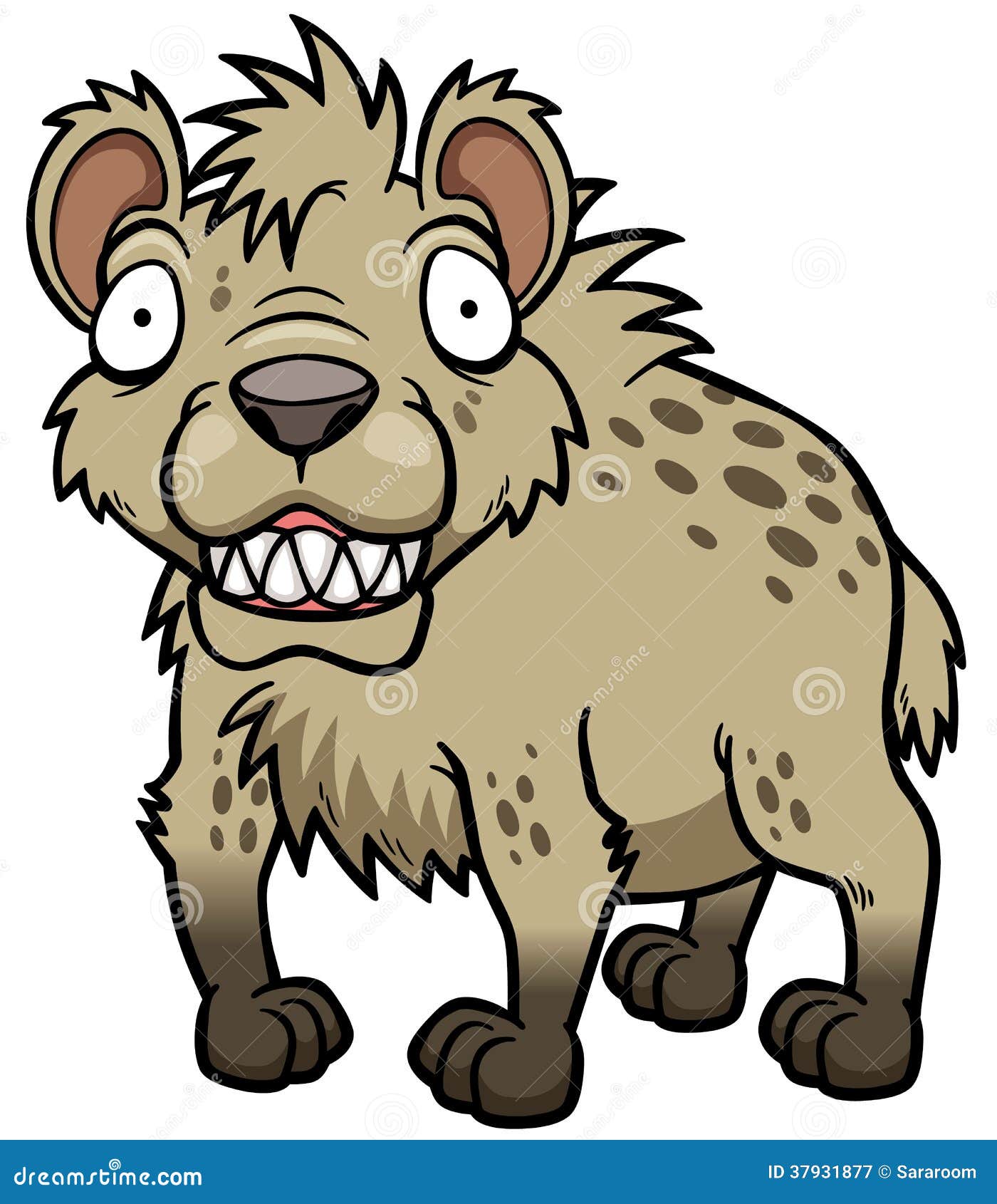 Cartoon Hyena And A Word Bubble Vector Illustration | CartoonDealer.com ...