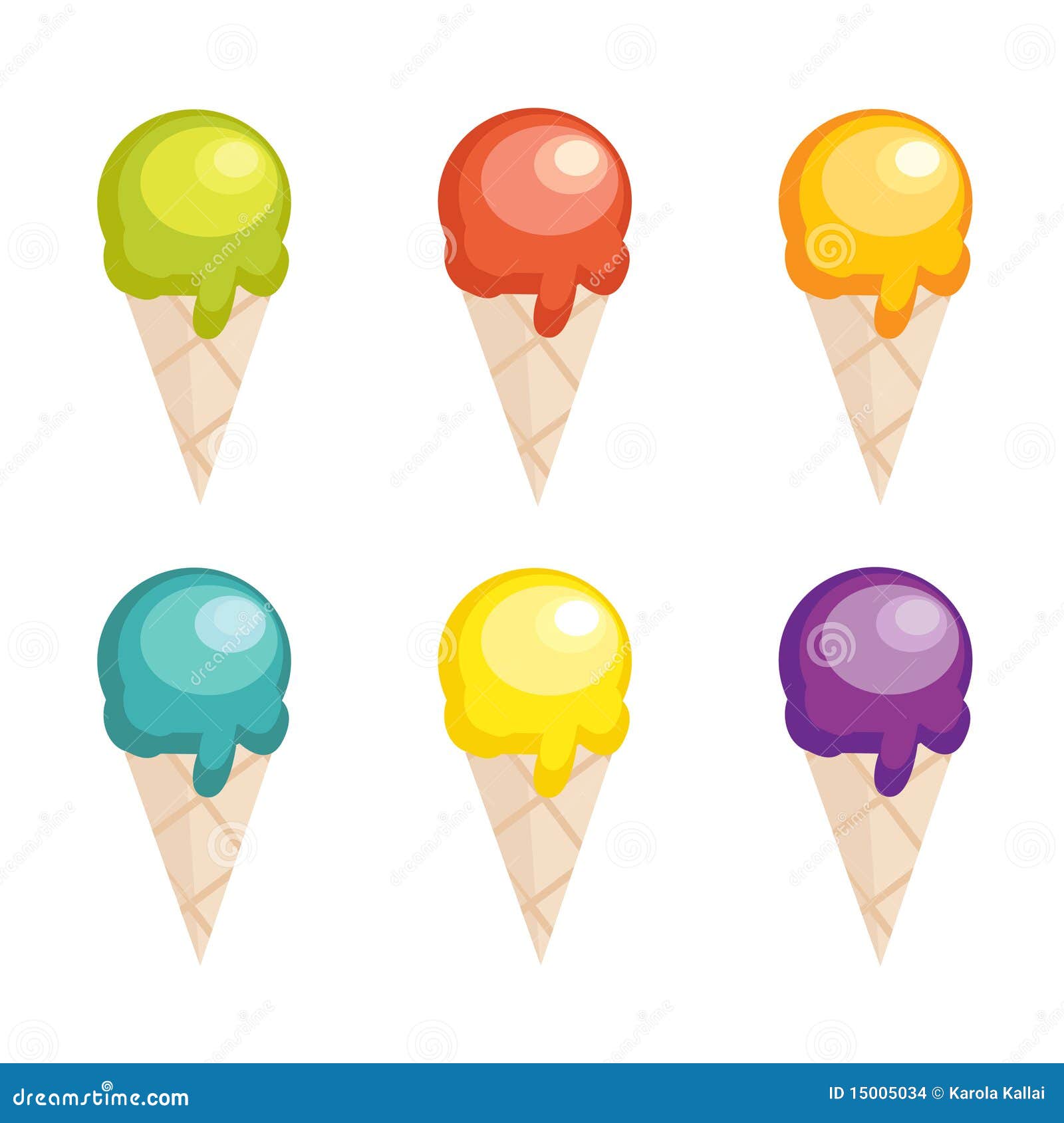 Cartoon Ice Cream Collection Stock Vector - Illustration: 15005034