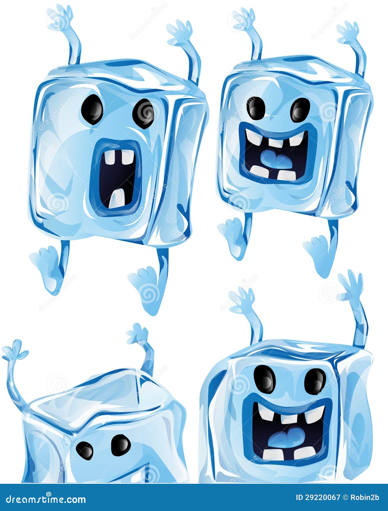 Cartoon Ice Cubes stock vector. Illustration of global - 29220067