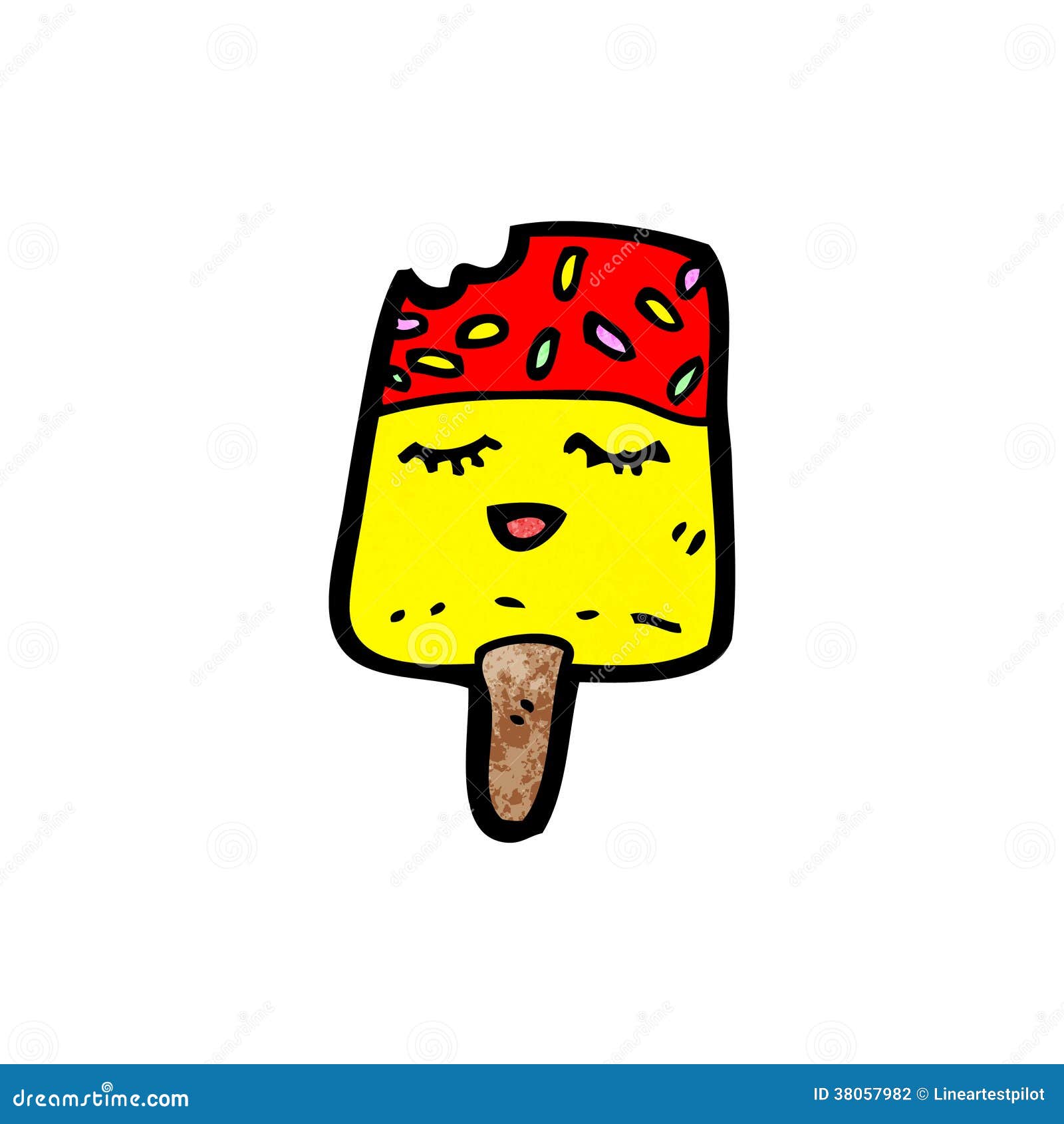 Cartoon ice lolly stock vector. Illustration of funny - 38057982