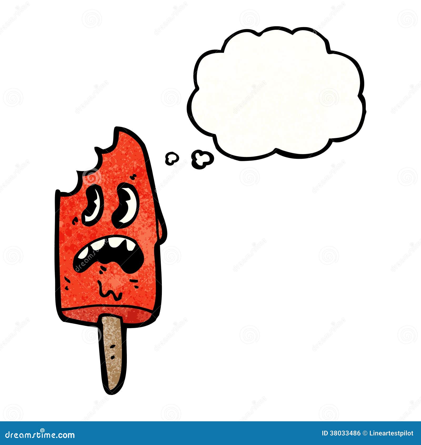 Cartoon Ice Lolly Character with Bite Stock Vector - Illustration of ...