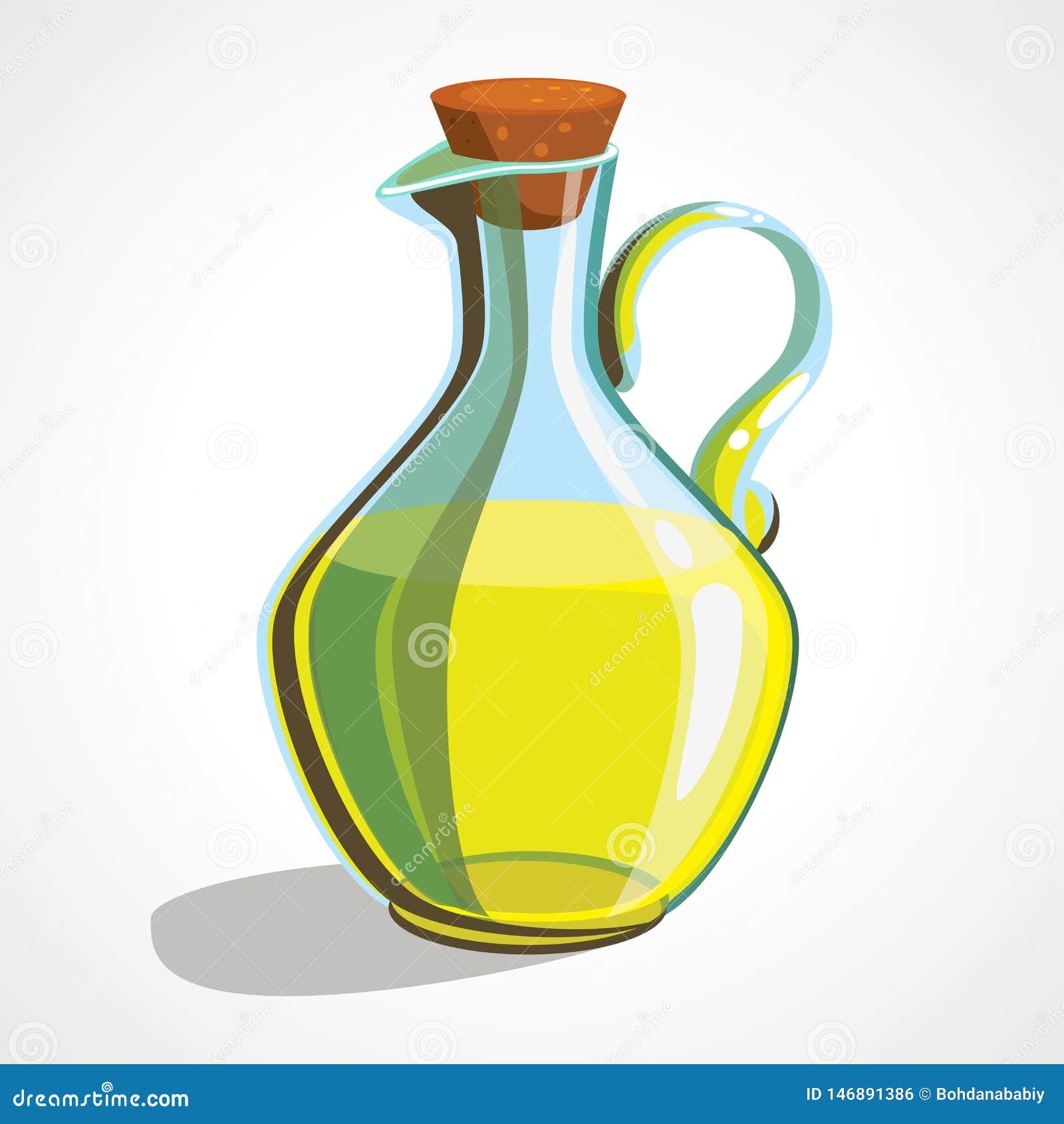 Cartoon Icon Bottle of Oil. Vector Illustration Stock Vector ...