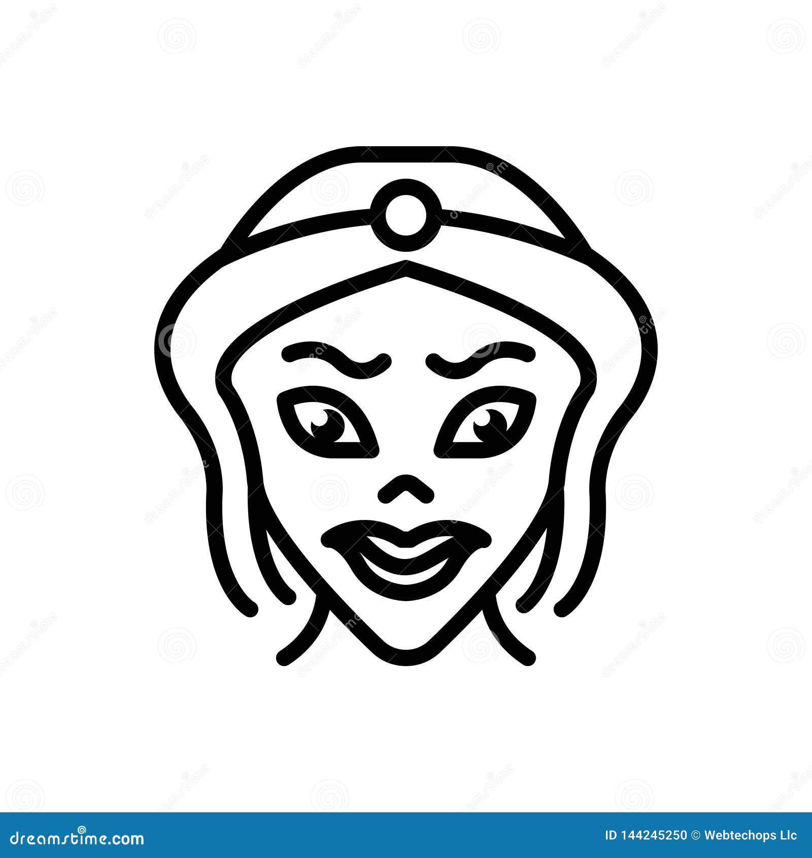 Black Line Icon for Cartoon, Caricature and Parody Stock Vector ...