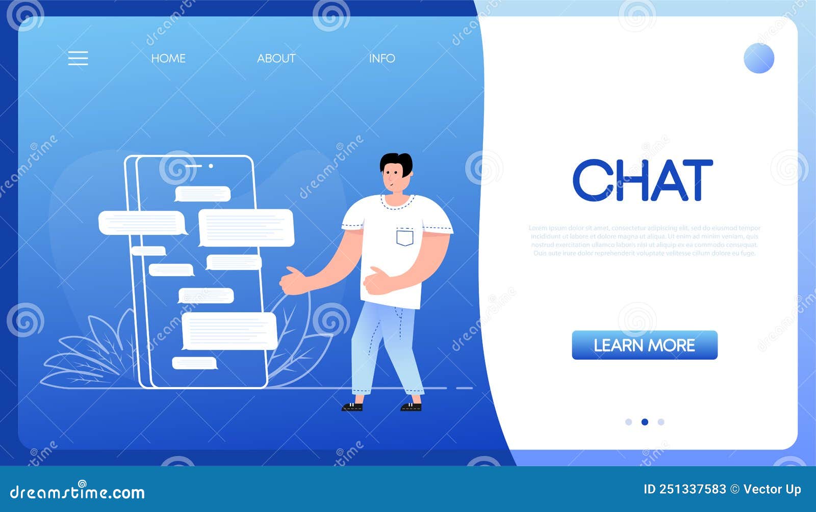 Cartoon Icon with Chat People. Cartoon Flat Vector Illustration Stock ...