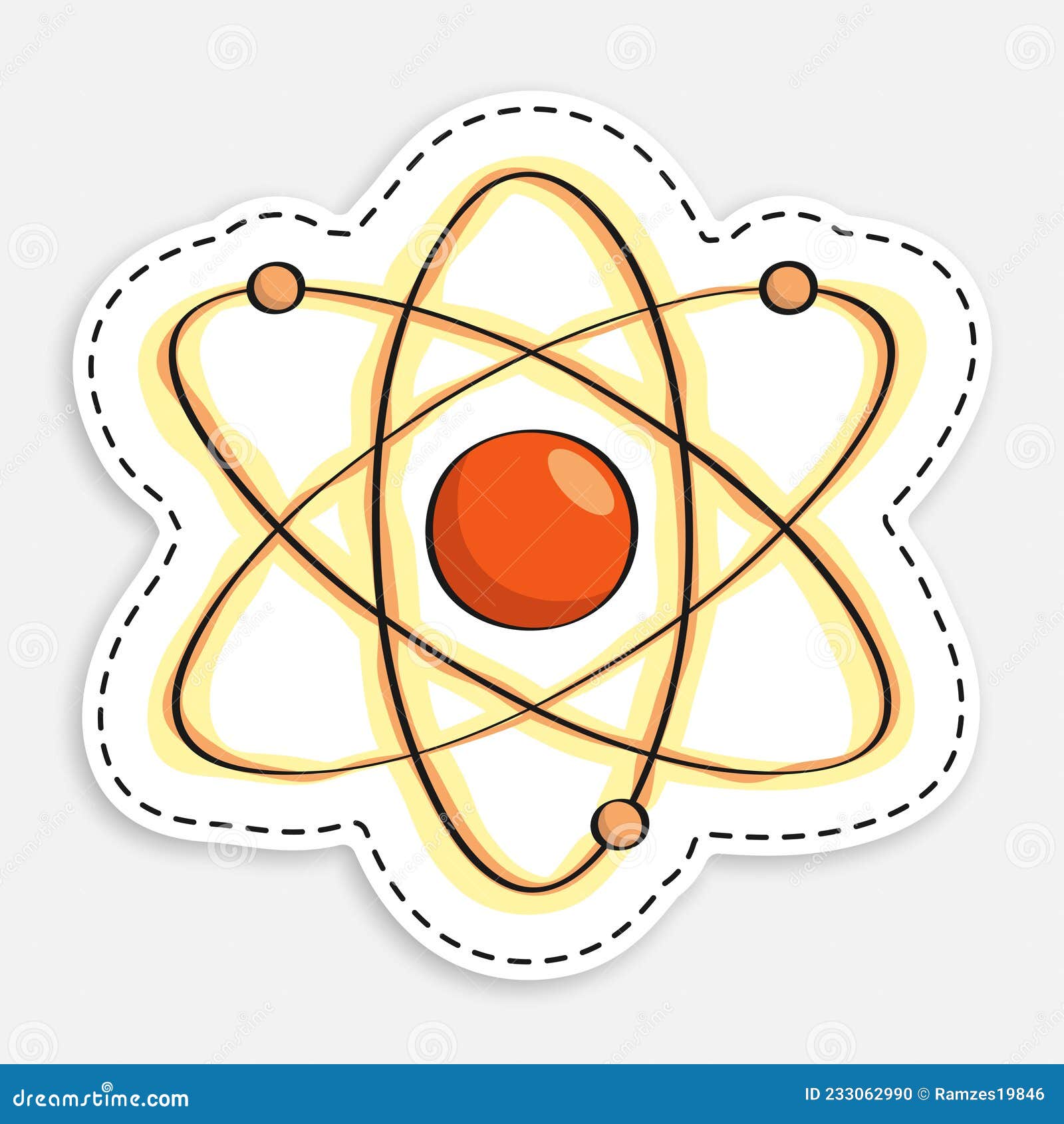 Set Of Cartoon Proton, Electron And Neutron, Vector Illustration ...