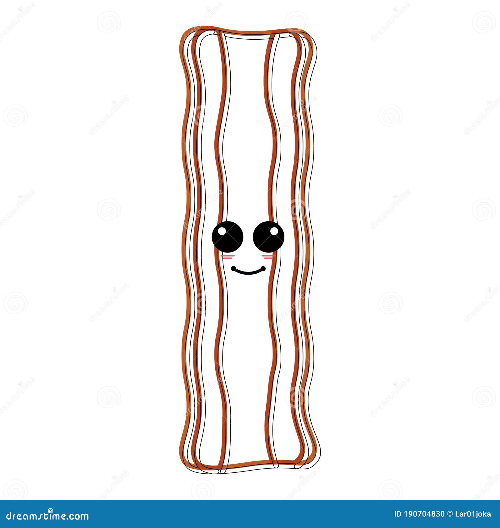 Cartoon Icon of a Happy Bacon Stock Vector - Illustration of happy ...