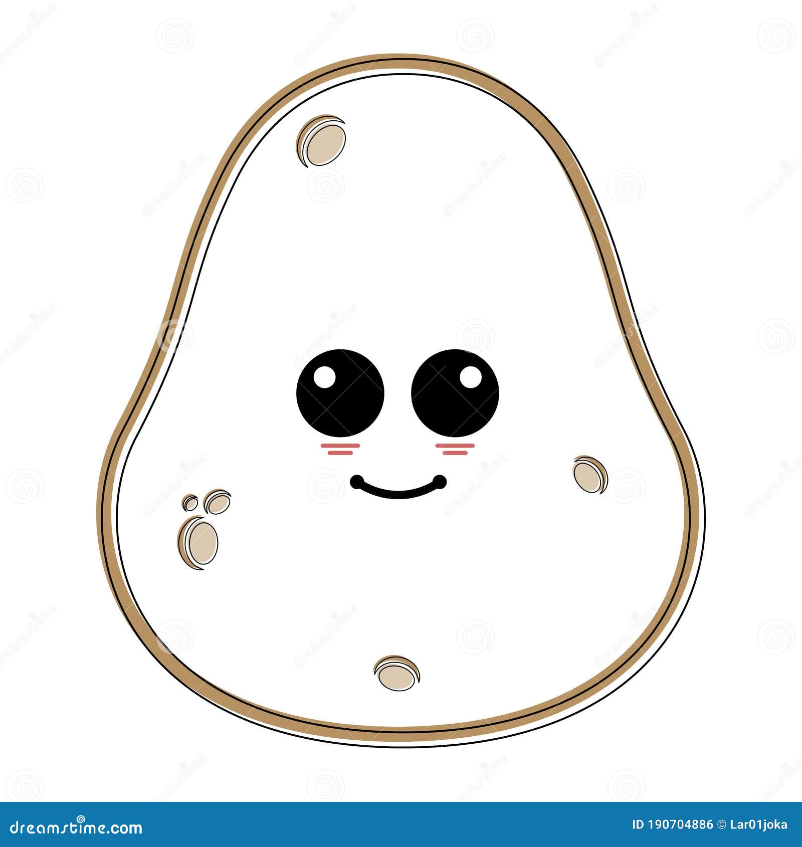 Cartoon Icon of a Happy Potato Stock Vector - Illustration of cartoon ...