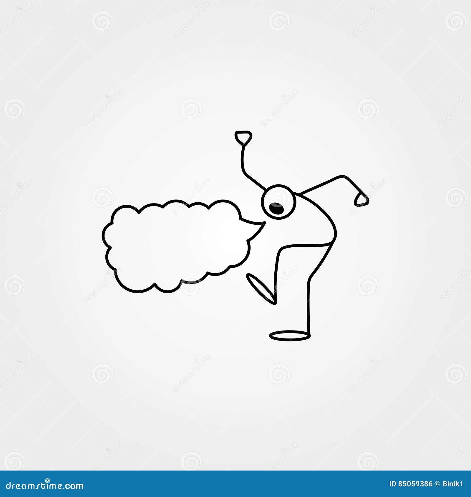 Cartoon Icon of Sketch Stick Figure Angry Stock Vector - Illustration ...