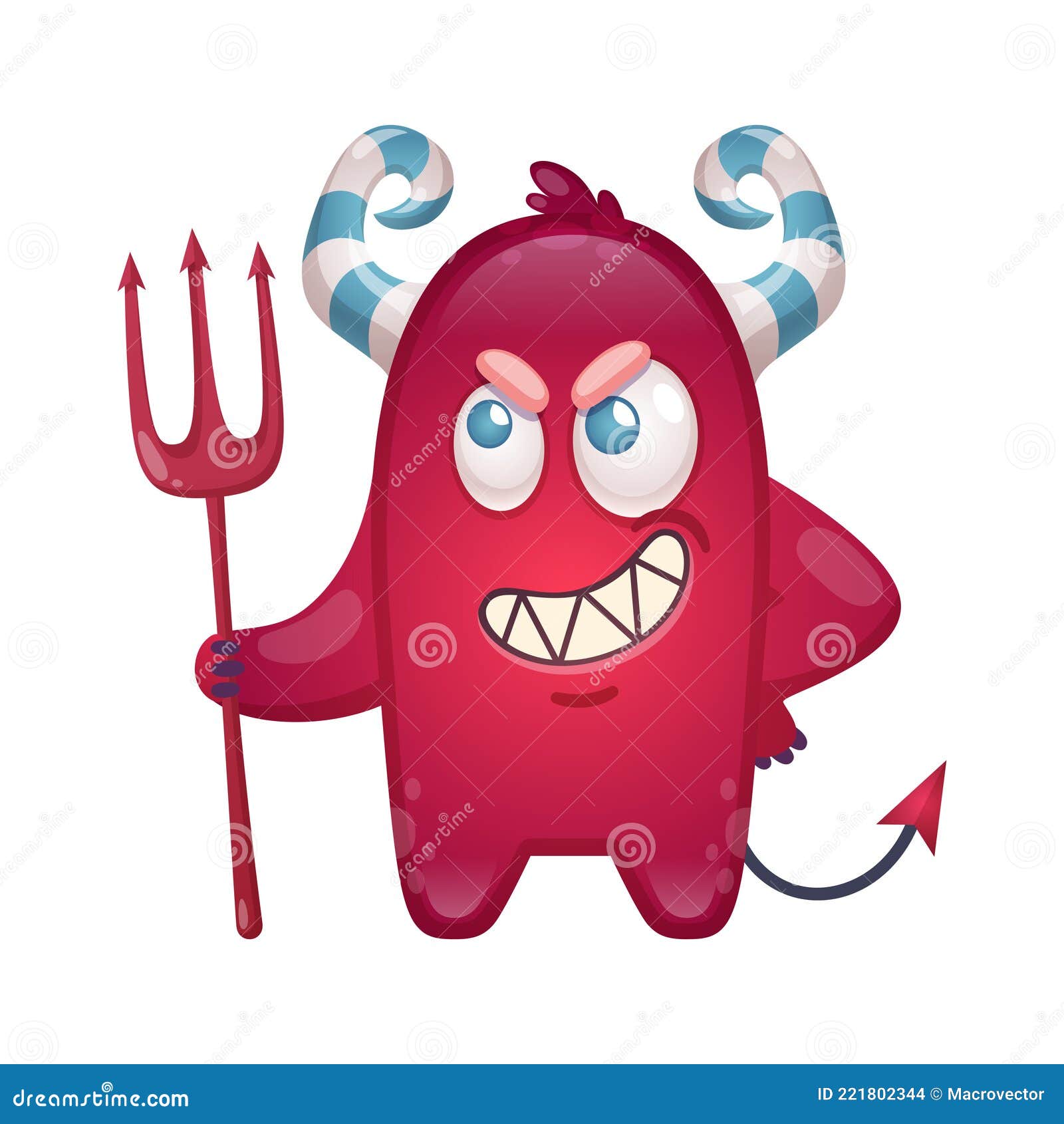 Cartoon Devil Icon stock vector. Illustration of character - 221802344