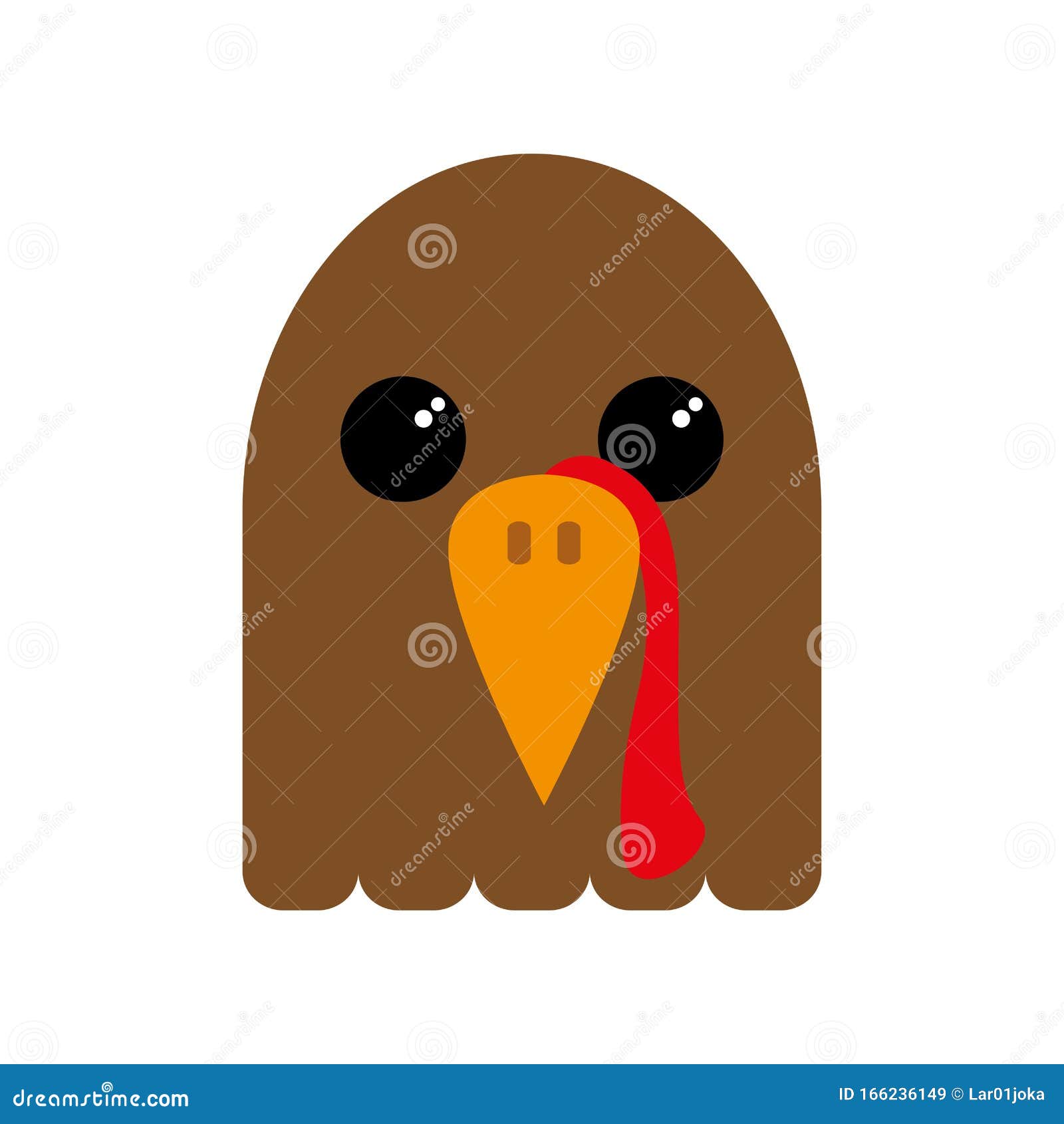 Cartoon icon of a turkey stock vector. Illustration of domestic - 166236149