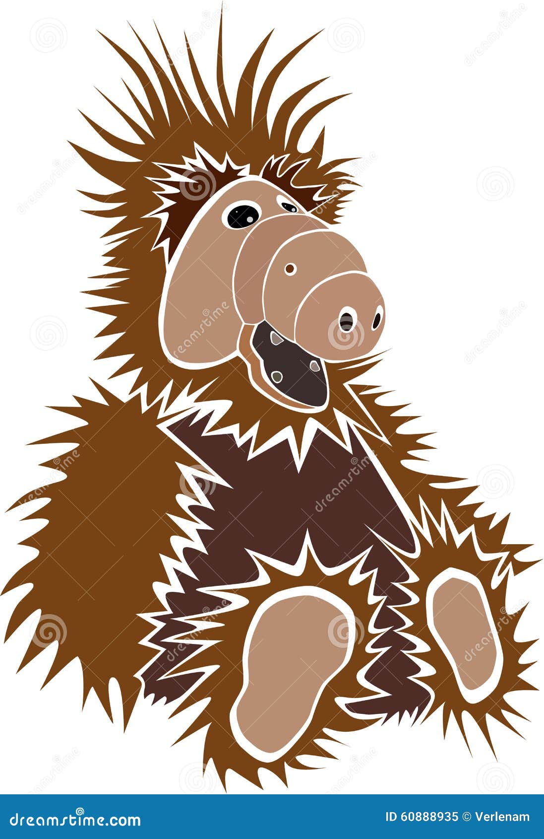 Cartoon Illustration Of Alf Stock Vector Image 60888935