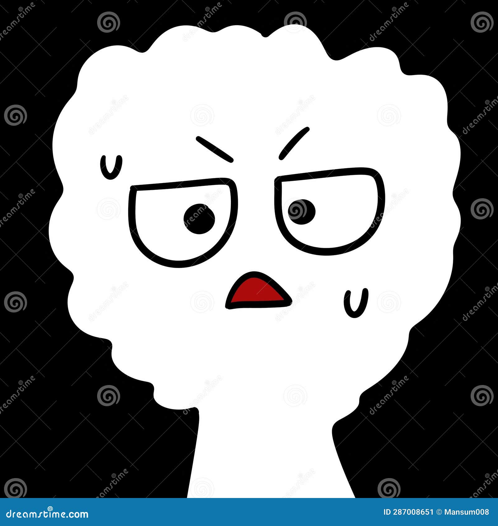 Cartoon Illustration of Angry Bald Bald Man Stock Illustration ...