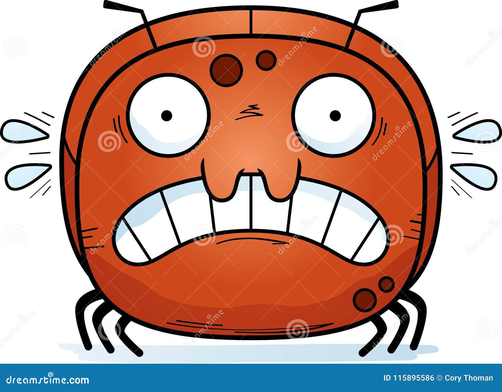 Scared Little Ant stock vector. Illustration of scared - 115895586