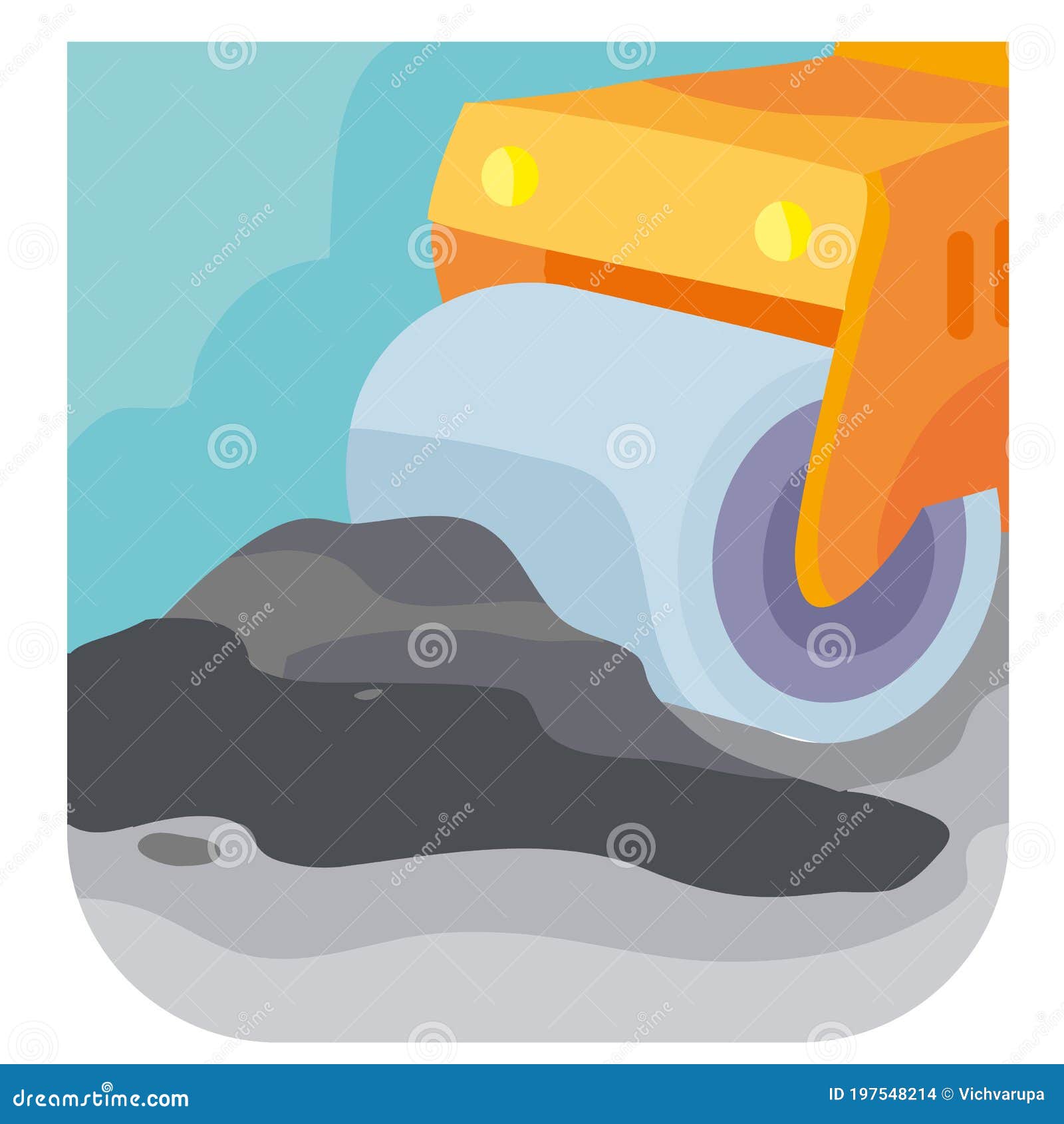 3D Illustration Asphalt Road On Circular Layered Soil And Cncretel ...