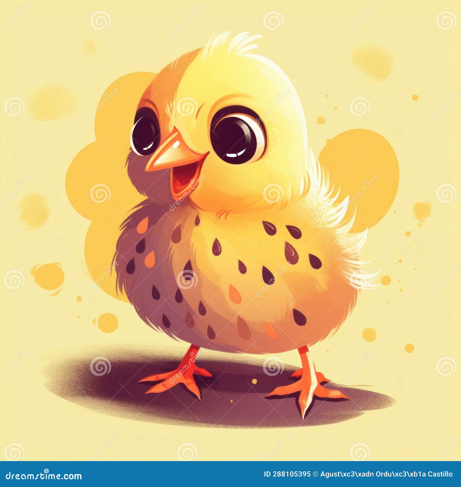 A Cartoon Illustration of a Baby Chick. Generative AI. Stock ...