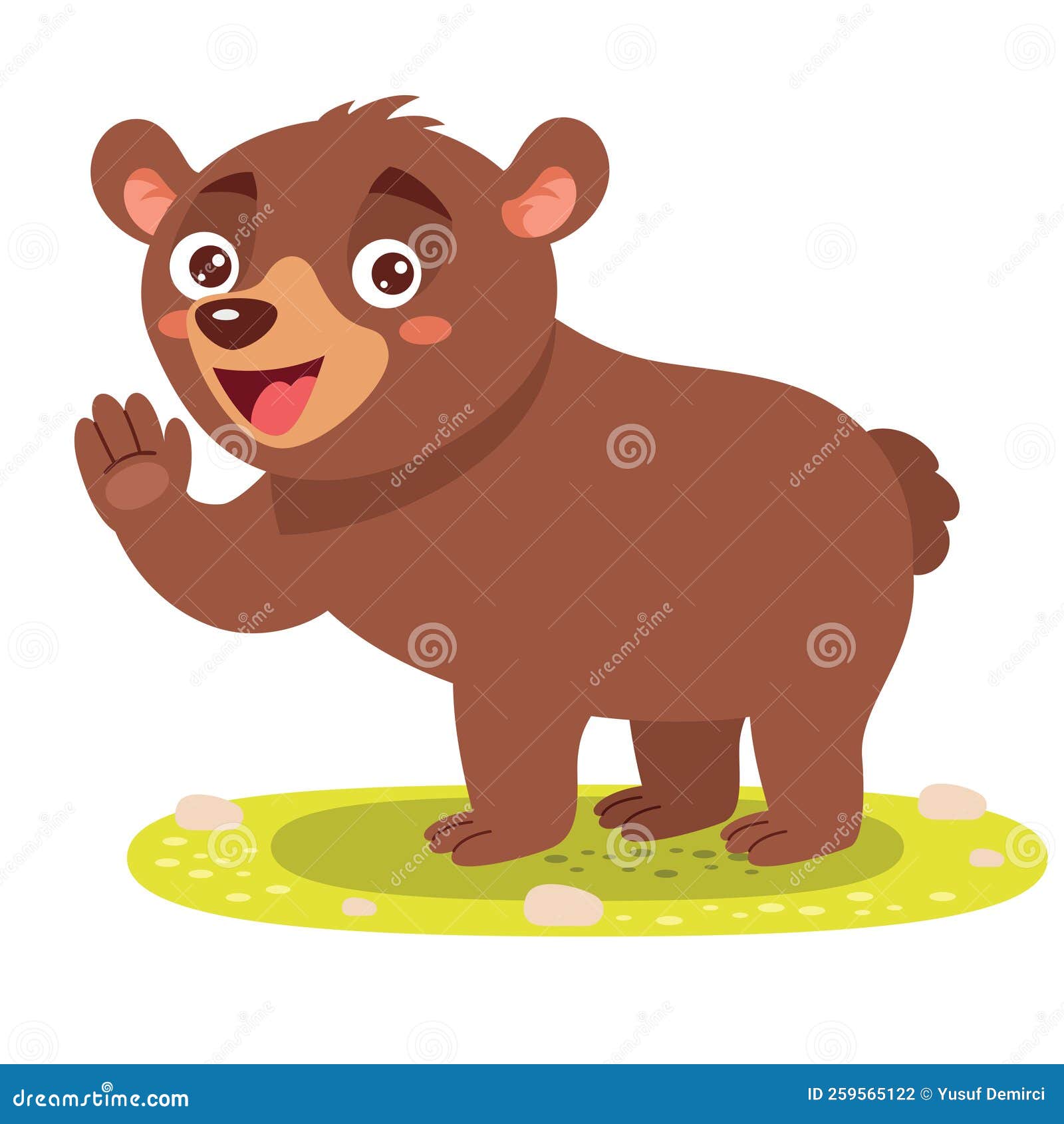 Cartoon Illustration of a Bear Stock Illustration - Illustration of ...