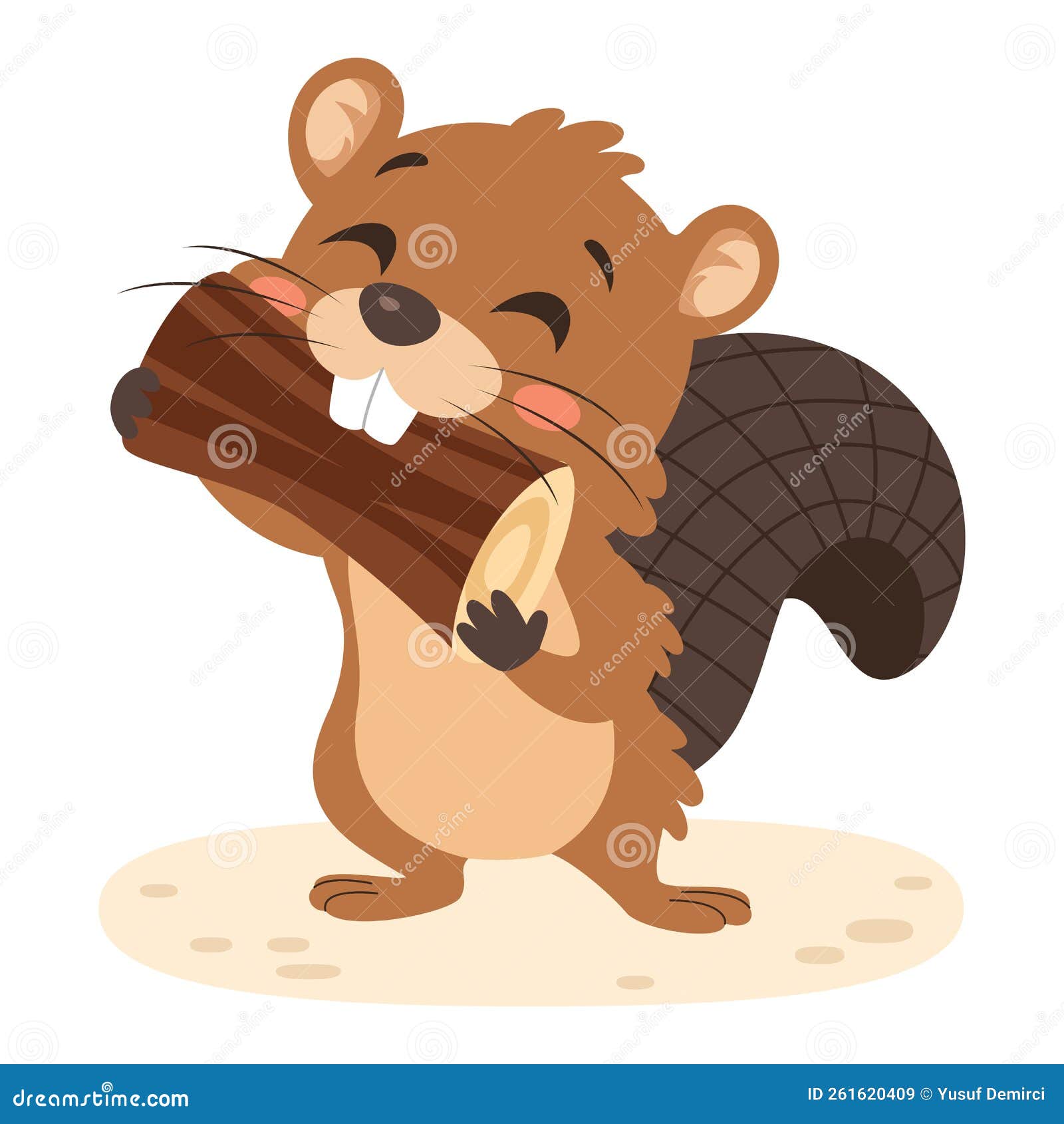 Cartoon Illustration of a Beaver Stock Illustration - Illustration of ...
