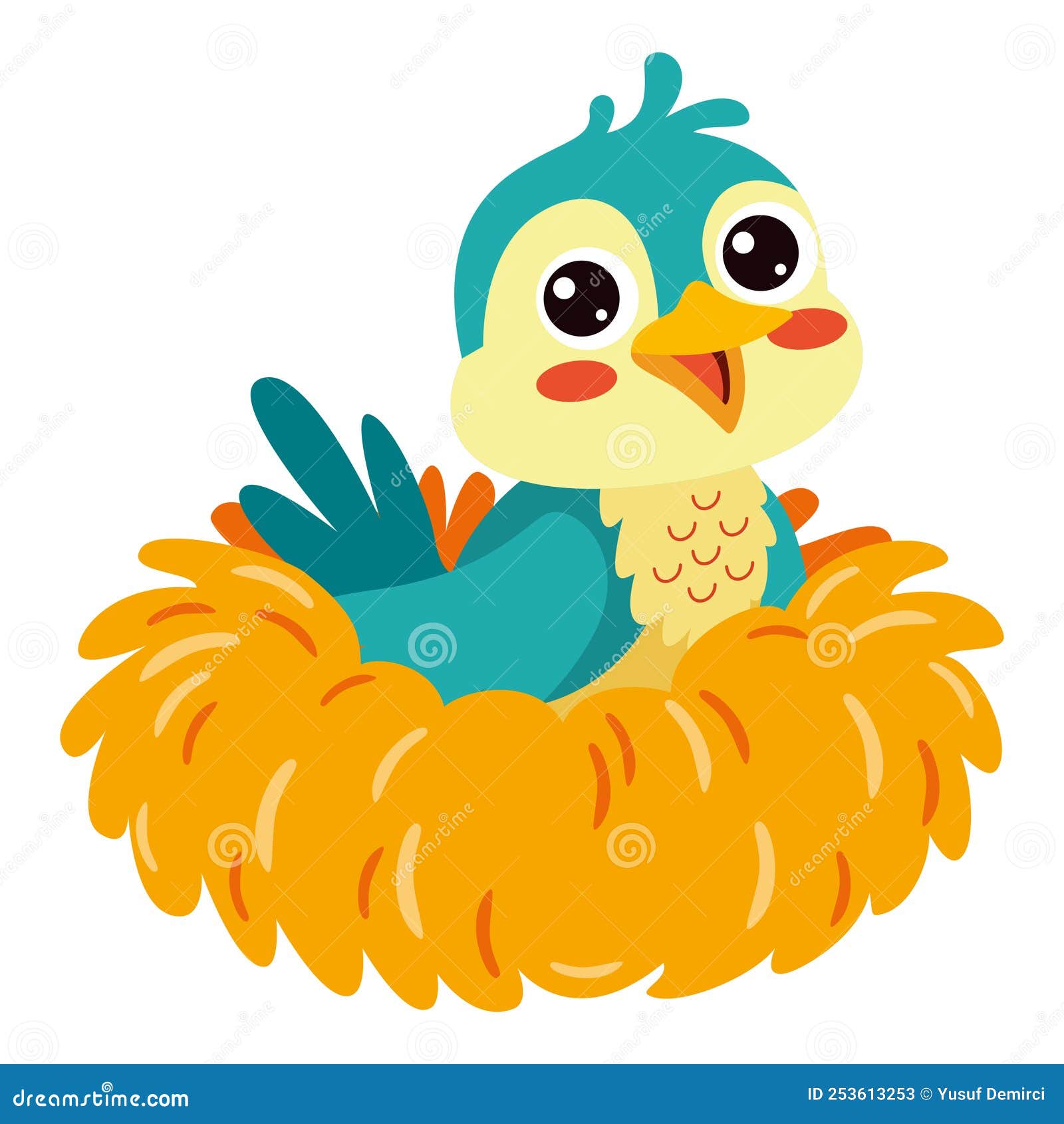 Cartoon Illustration of a Bird Stock Illustration - Illustration of ...