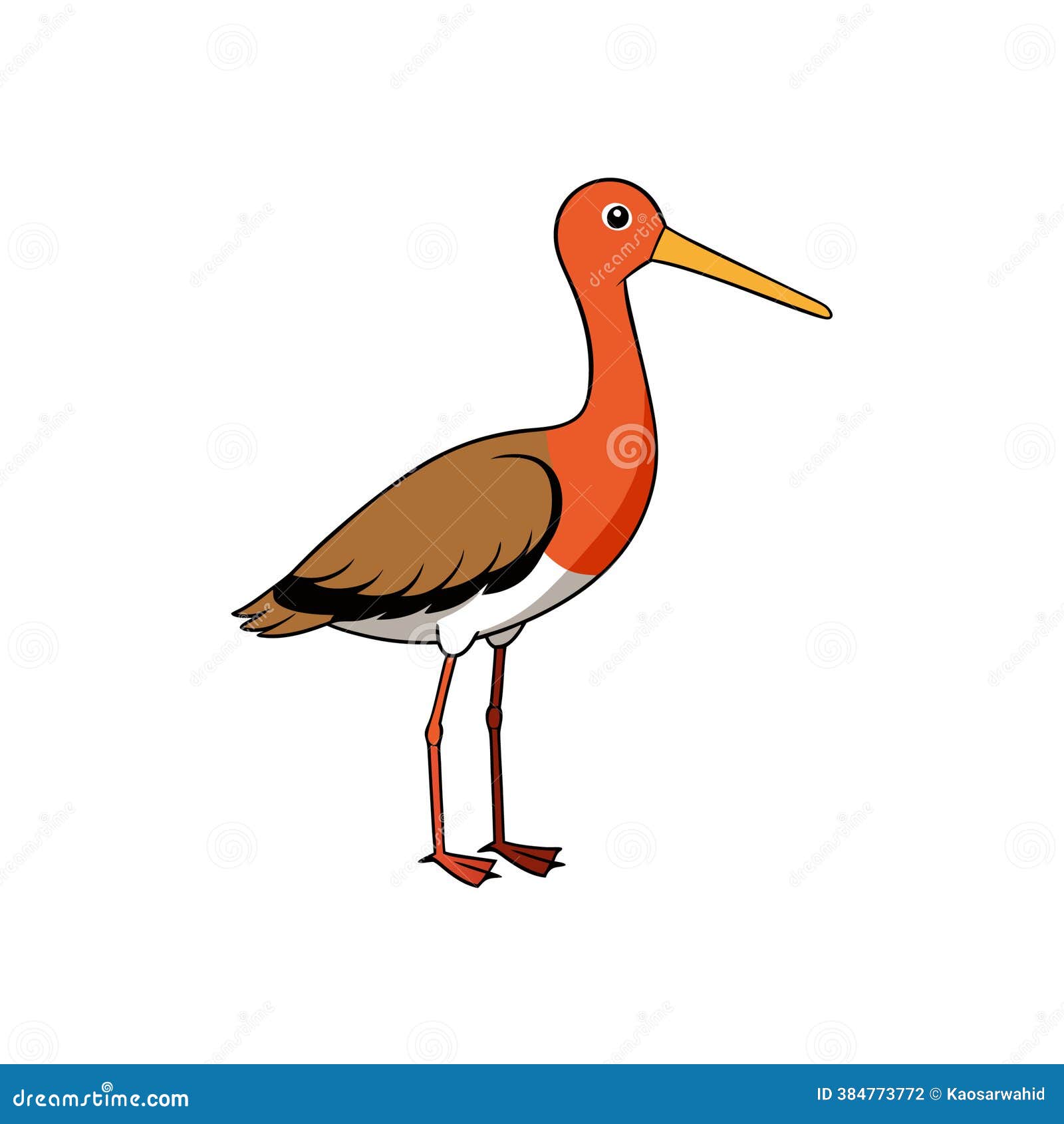 Black-tailed Godwit In Flight. Vector Silhouette A Flock Of Birds ...