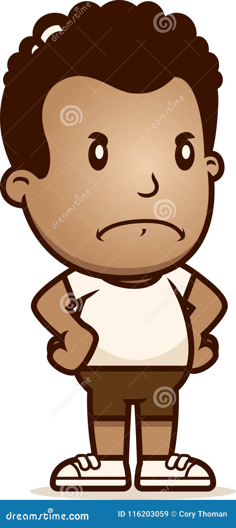 Cartoon Boy Angry stock vector. Illustration of person - 116203059