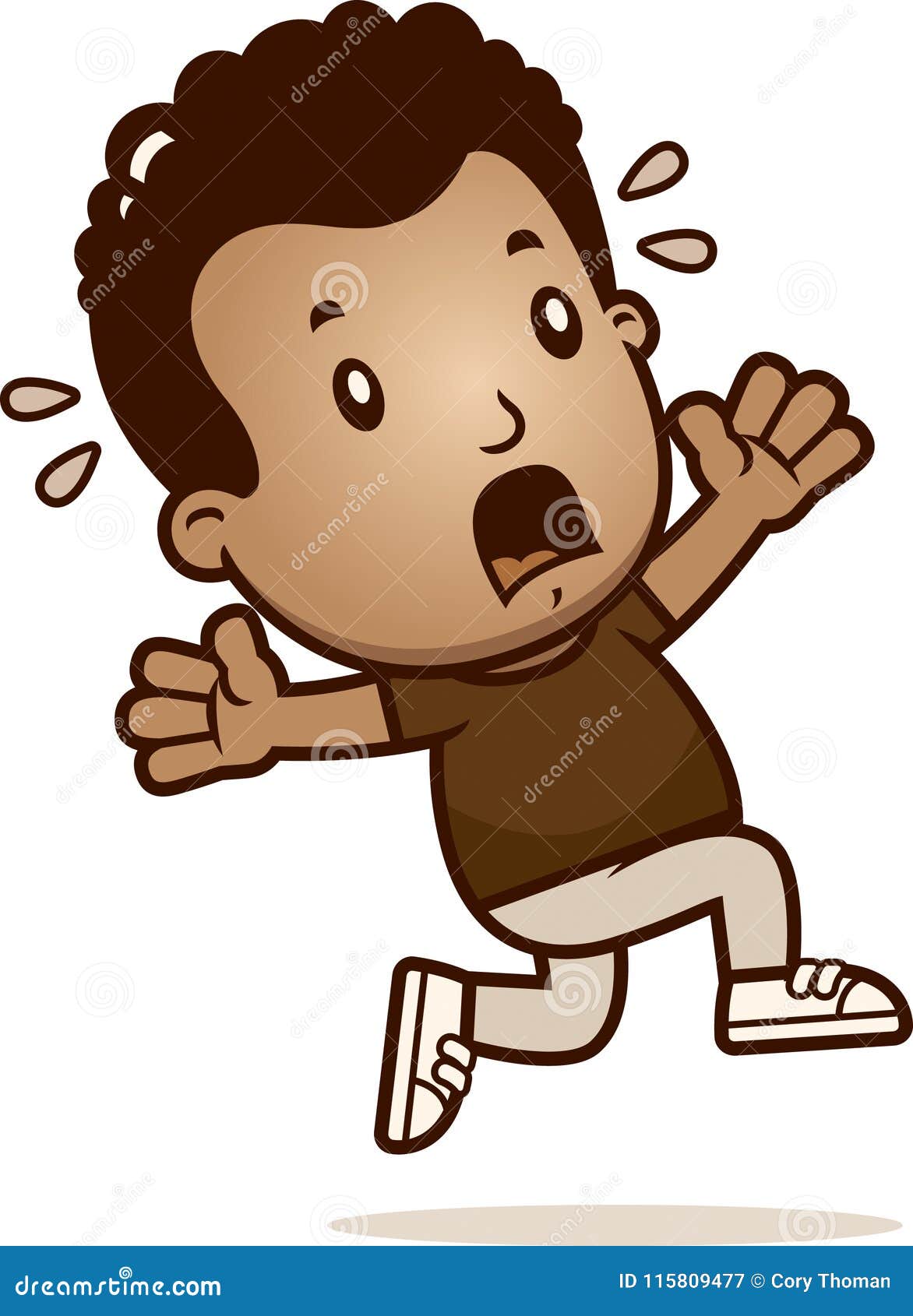 Cartoon Panic Running Around