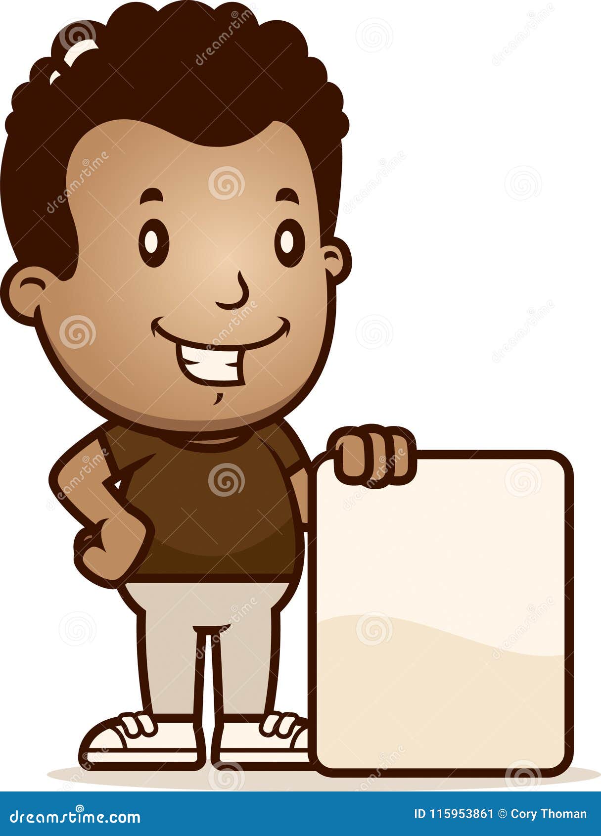 Cartoon Boy Sign stock vector. Illustration of person - 115953861