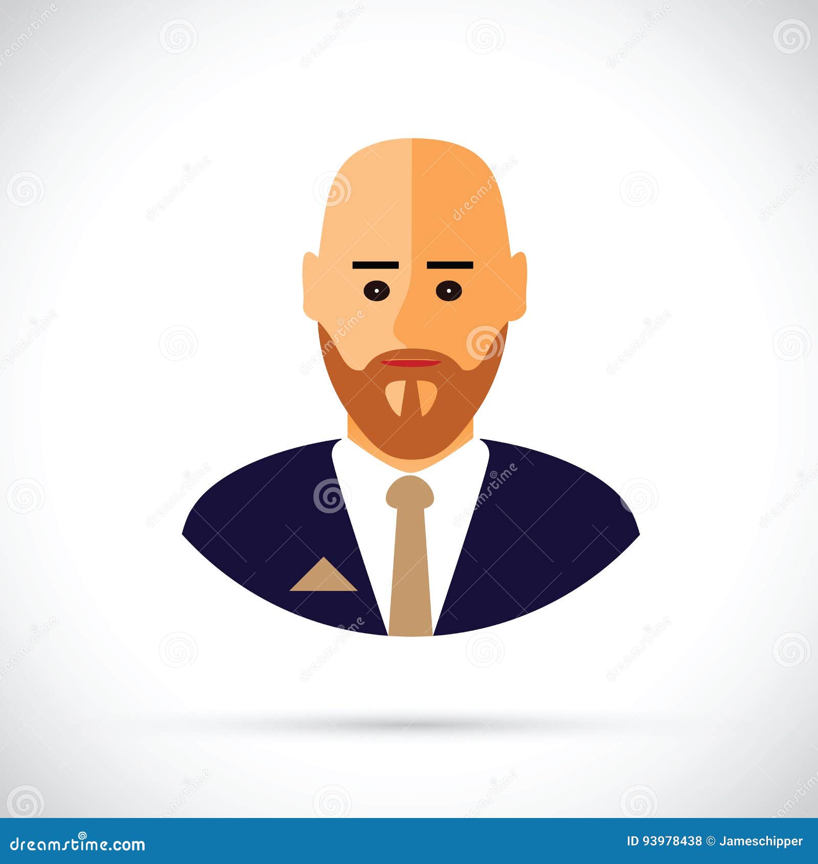 Cartoon Illustration of Businessman Profile Stock Vector - Illustration ...
