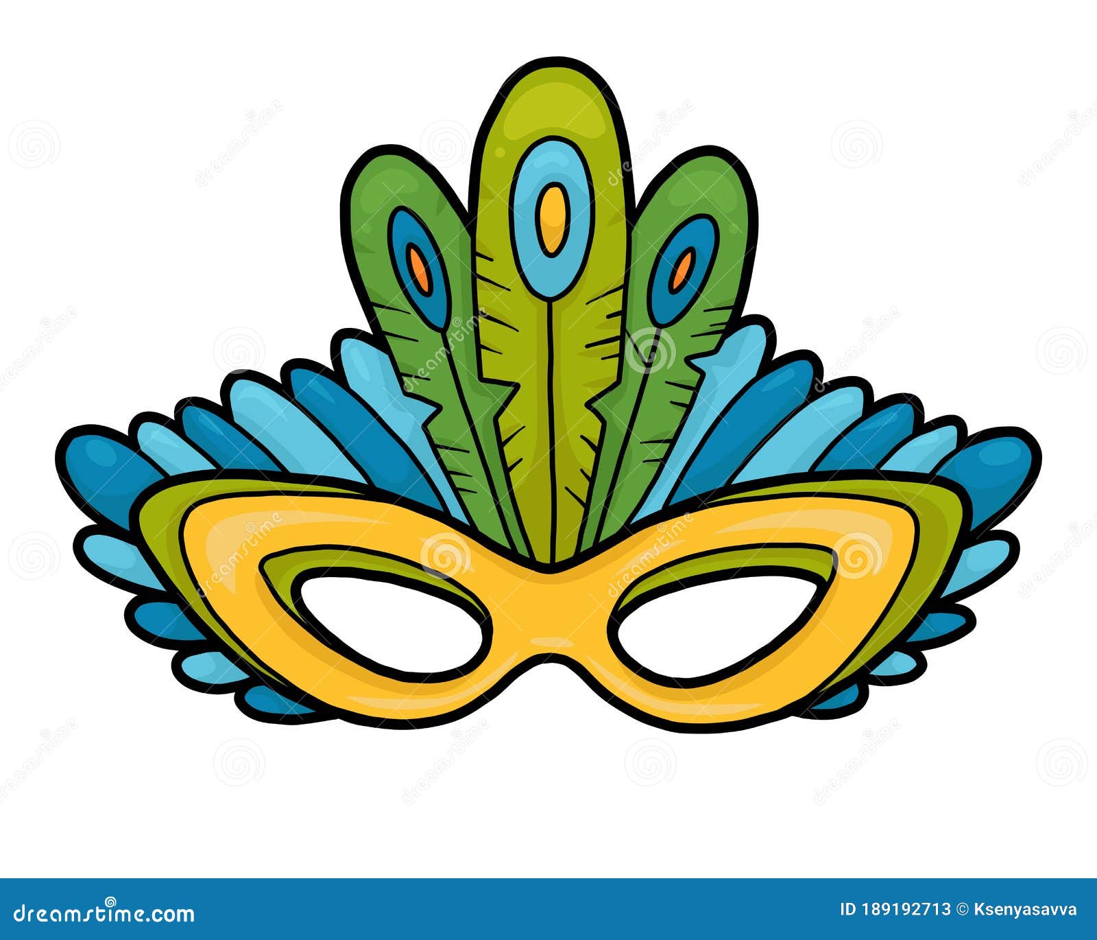 Cartoon Illustration for Children, Carnival Mask Stock Vector ...