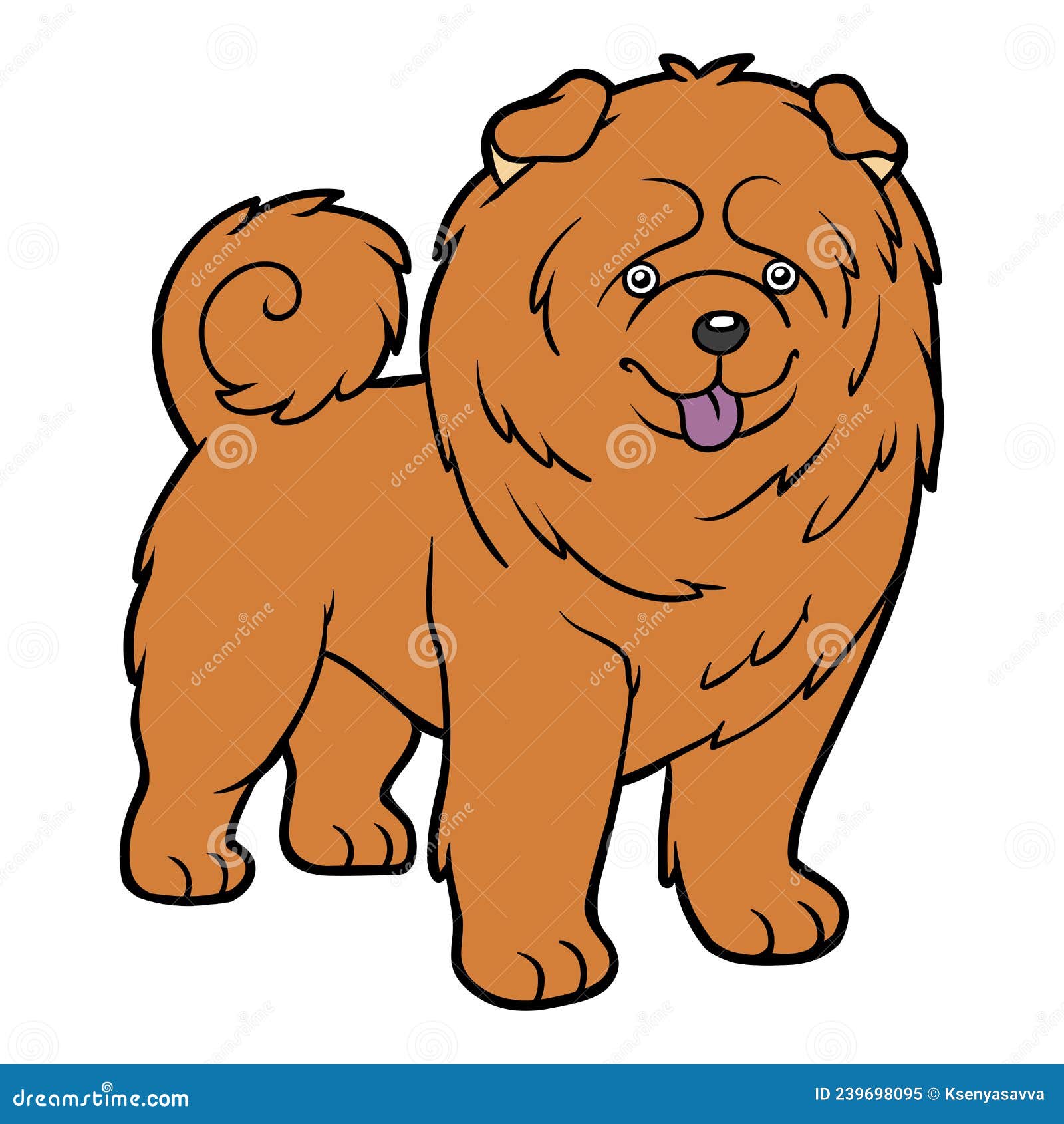 Cartoon Illustration for Children, Chow Chow Stock Vector ...