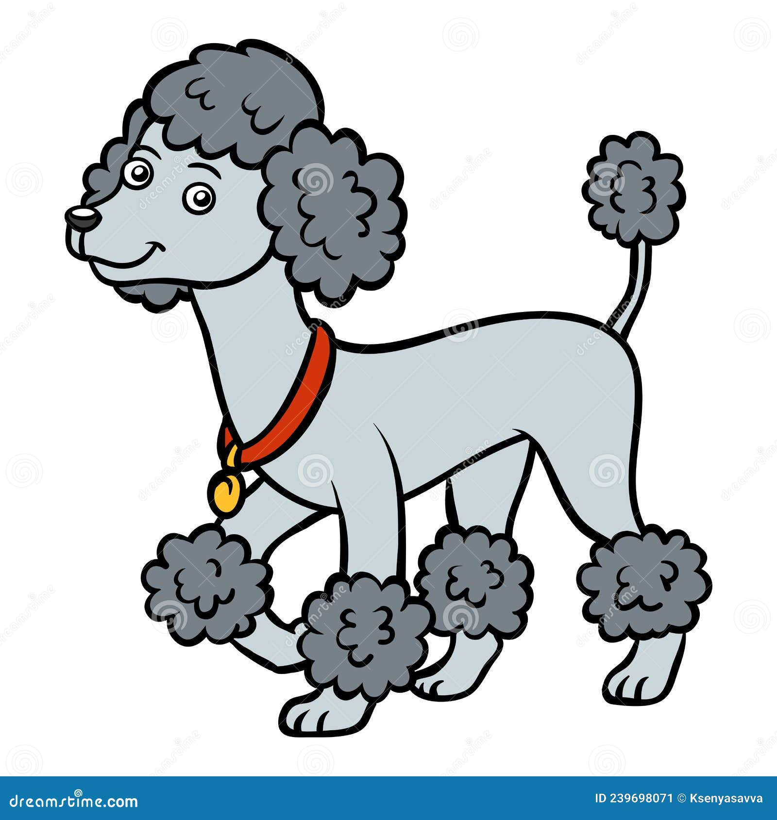 Cartoon Illustration for Children, Poodle Stock Vector - Illustration ...